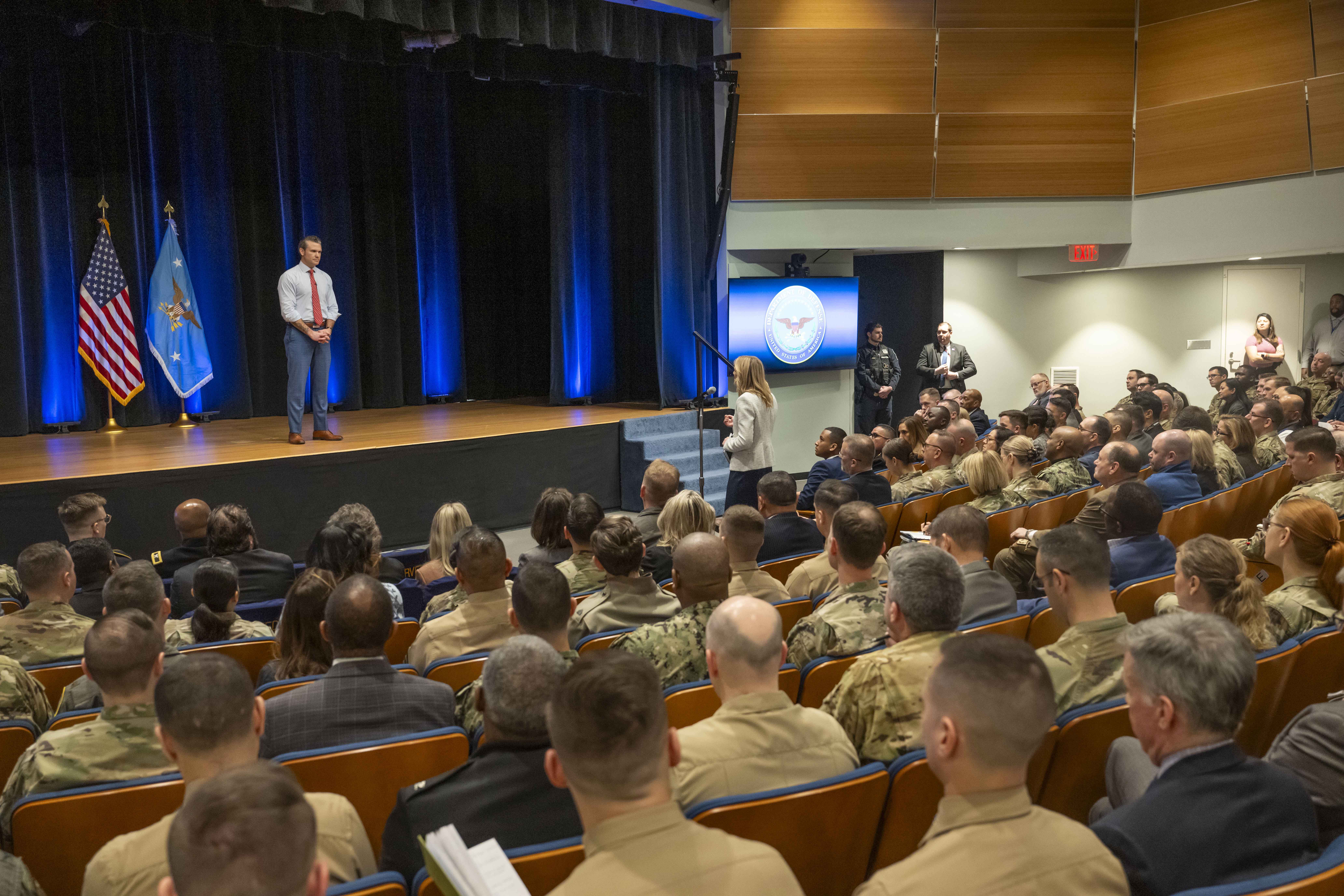 Defense Secretary Underscores DOD Priorities During Pentagon Town Hall ...