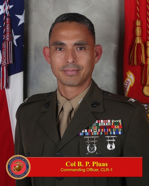 Colonel Patrick Pluas > 1st Marine Logistics Group > Biography