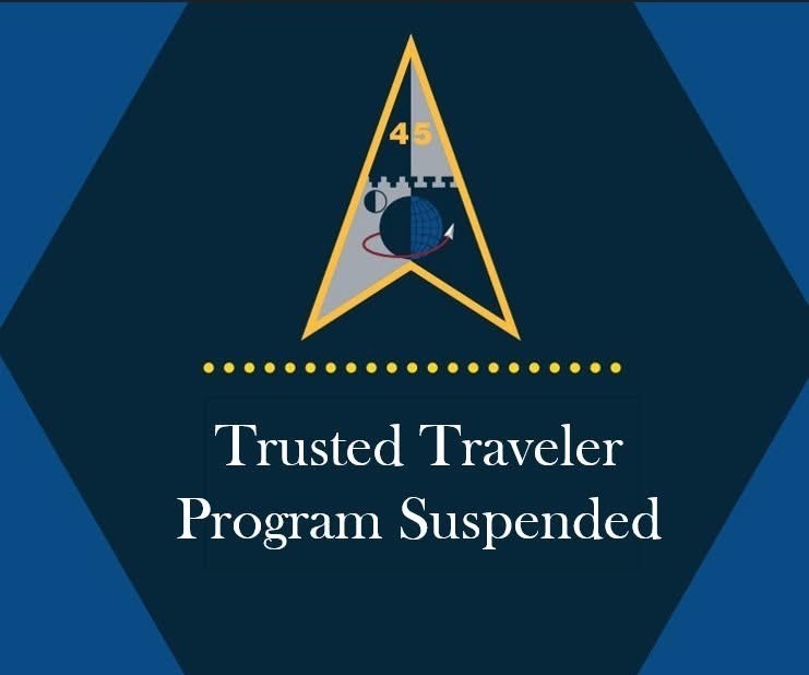 Patrick suspends Trusted Travelers Program > Space Launch Delta 45 > Article Display