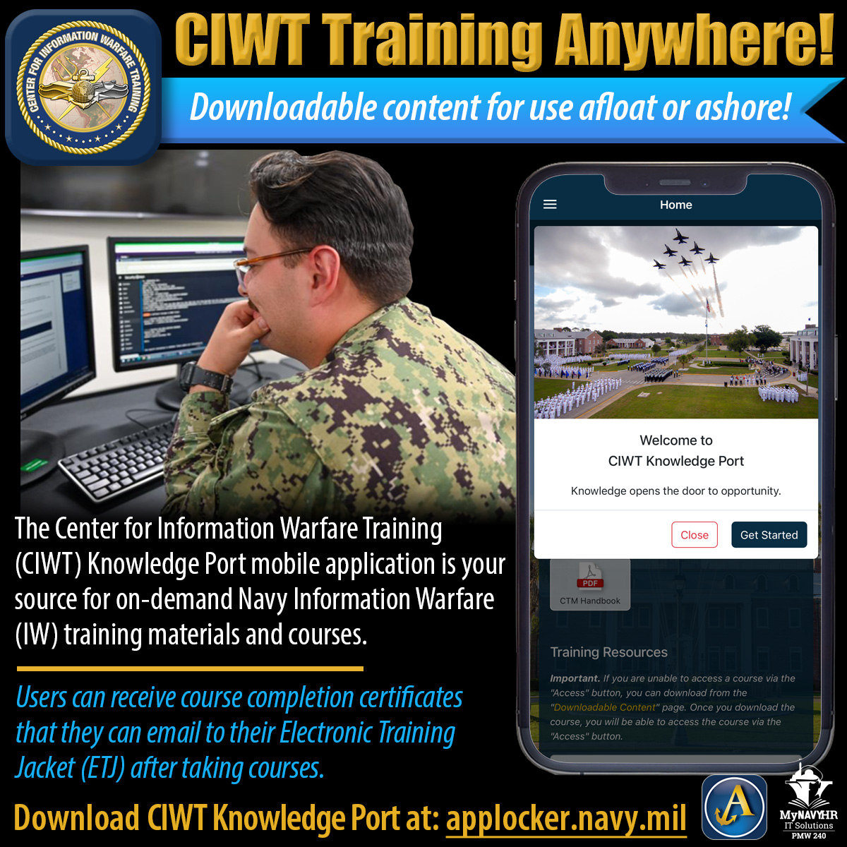 Enhanced CIWT mobile app now available for download, enrollment > Naval ...