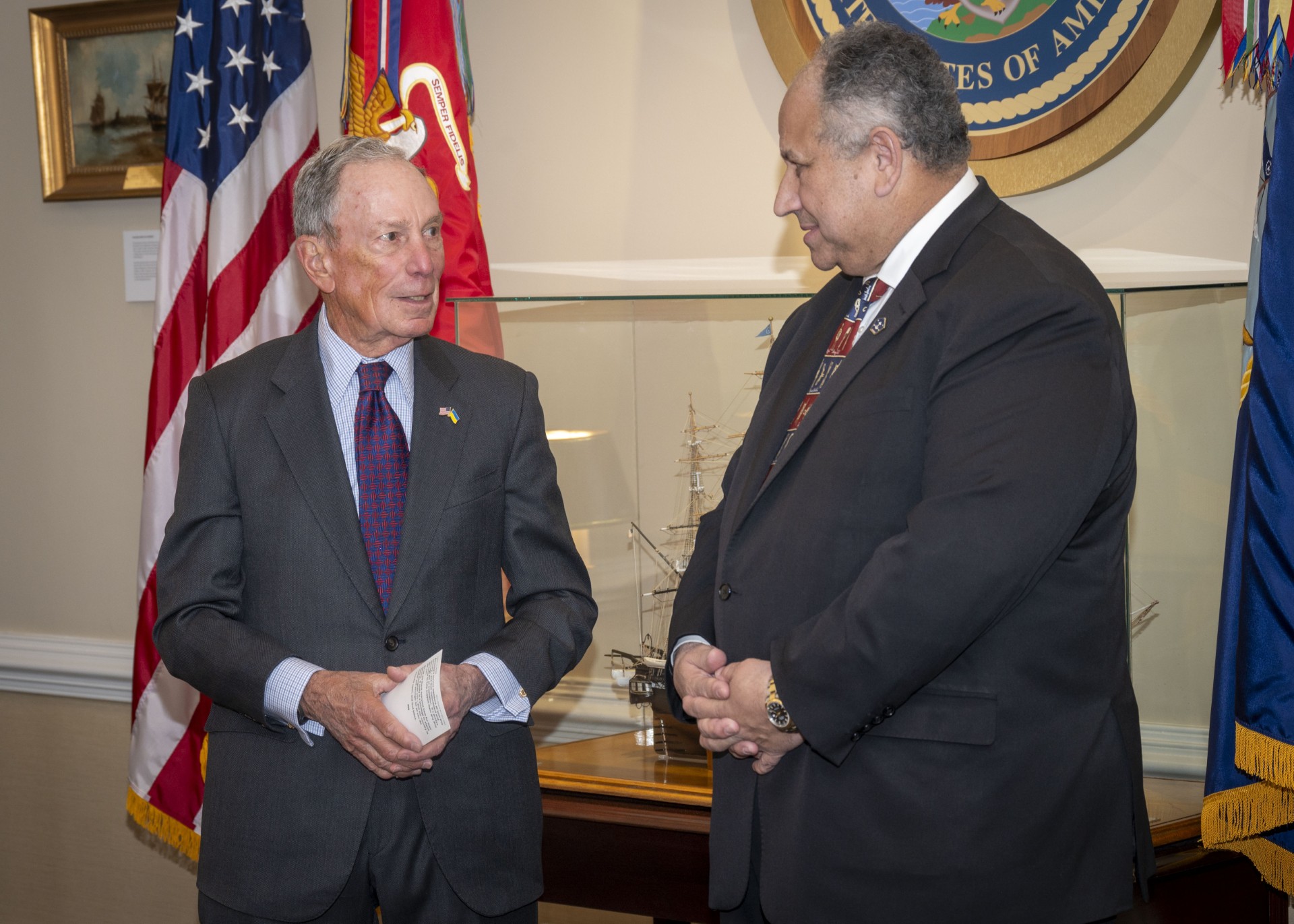 SECNAV Del Toro Presents Mike Bloomberg with the Distinguished Public ...
