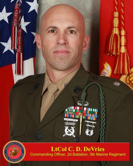 LtCol C. D. DeVries > 1st Marine Division > Biography