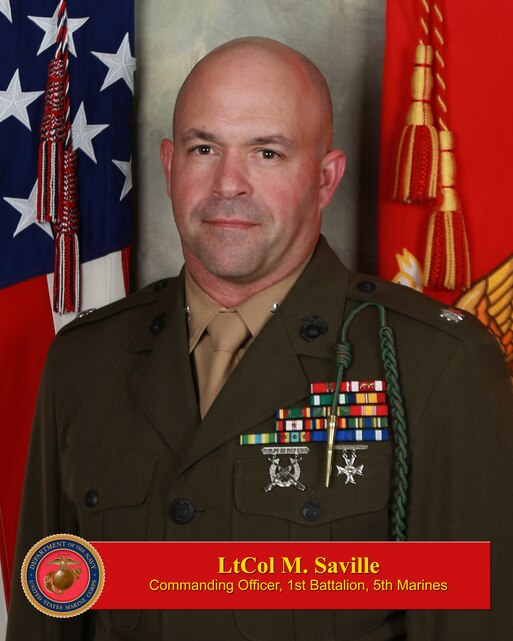 LtCol Mark Saville > 1st Marine Division > Biography