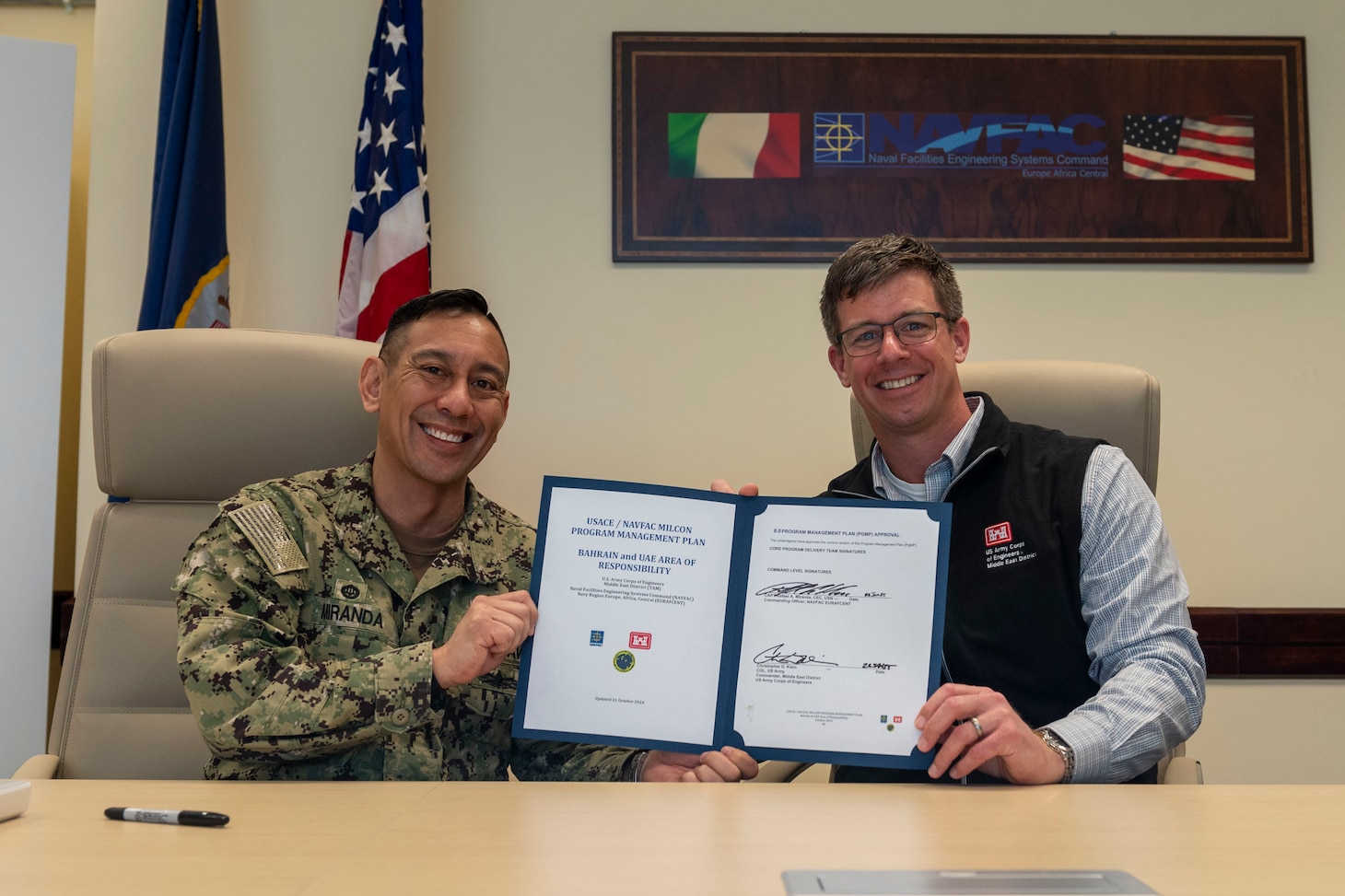 NAVFAC EURAFCENT, USACE Middle East District Sign 4th Iteration of ...