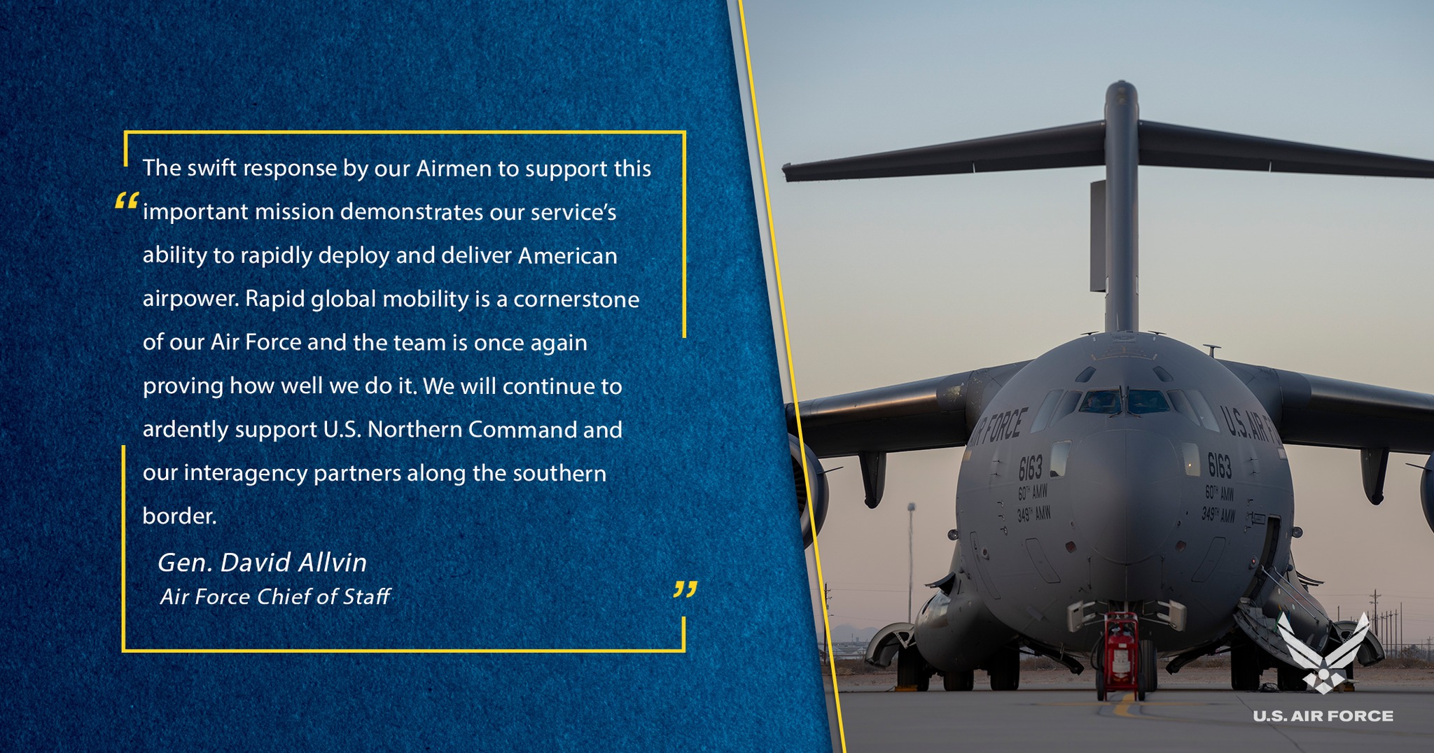 Air Force provides airlift support for NORTHCOM border mission > Joint ...