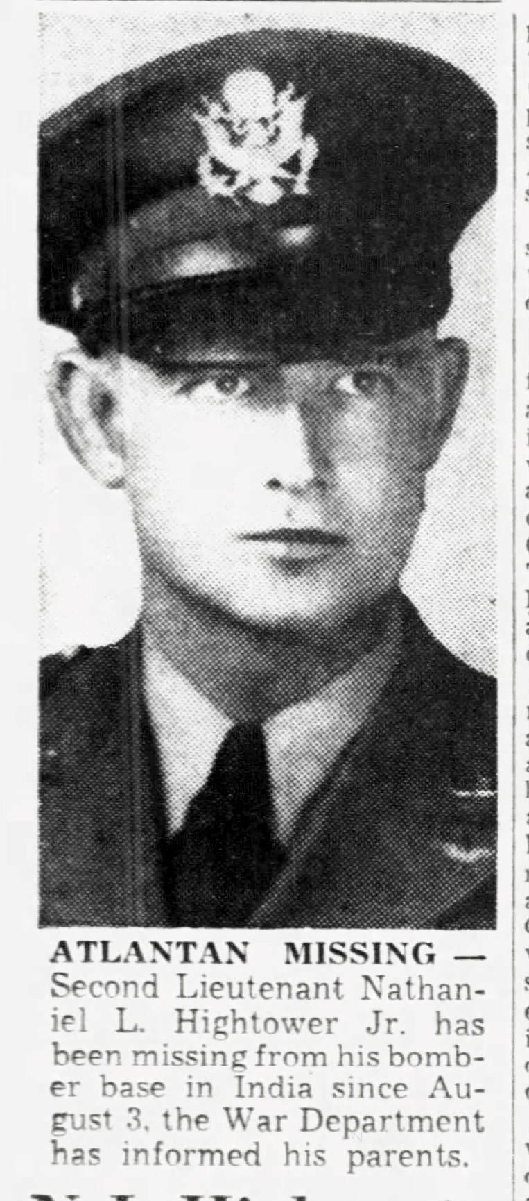 Airman Accounted For From World War II (Hightower, N.) > Defense POW ...