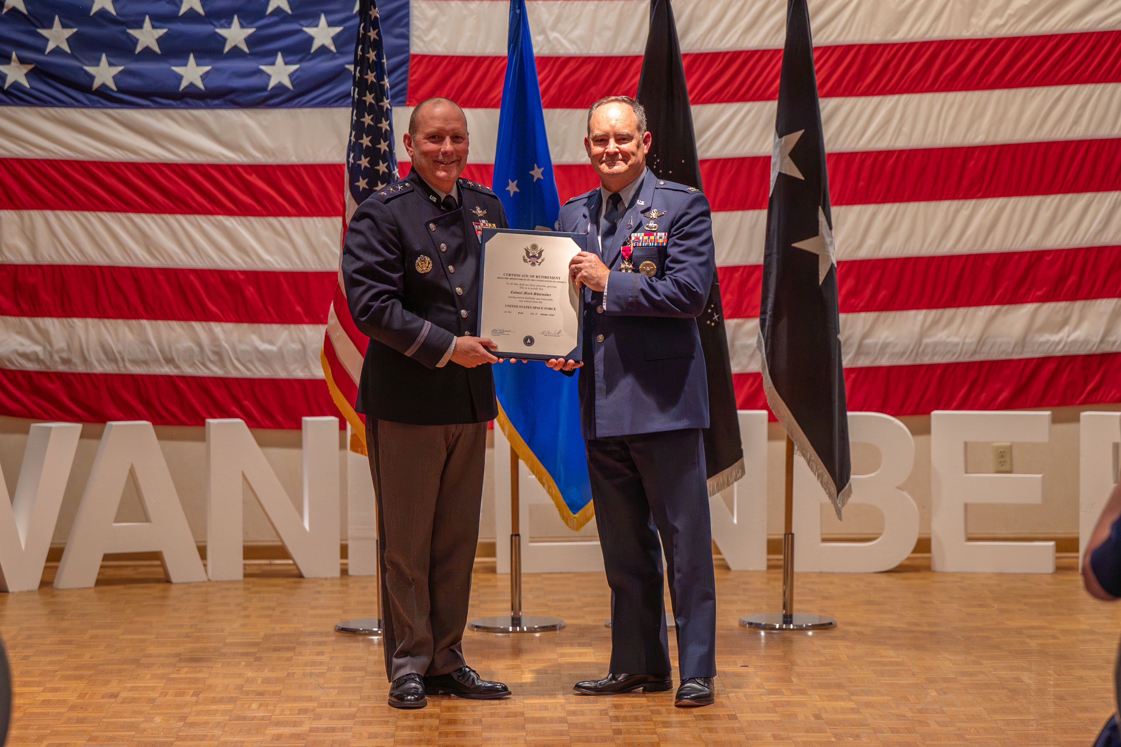 Col. Mark Shoemaker's Retirement > Vandenberg Space Force Base > Article Display