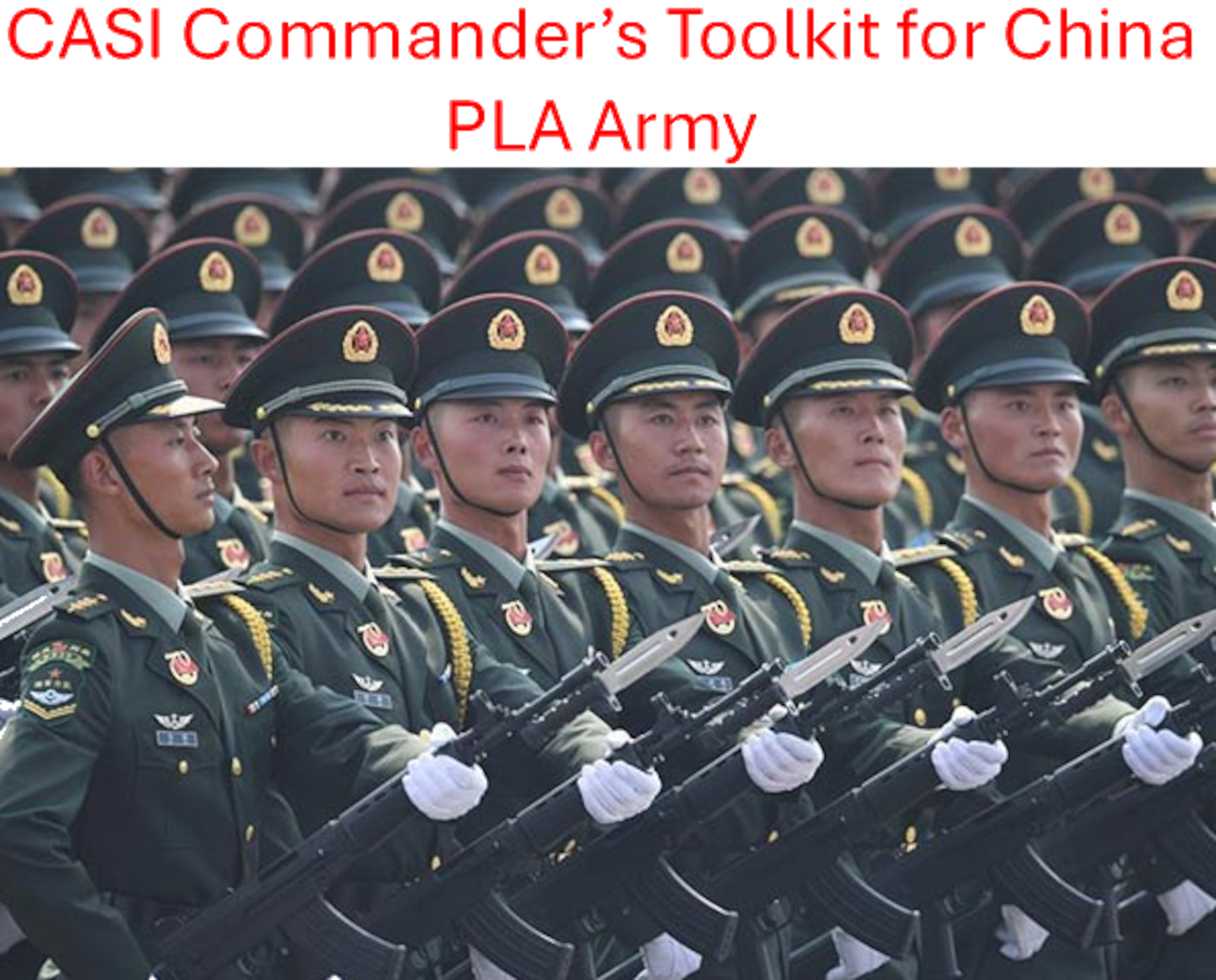 CASI Toolkit for China- PLA Army article > Air University (AU) > China ...