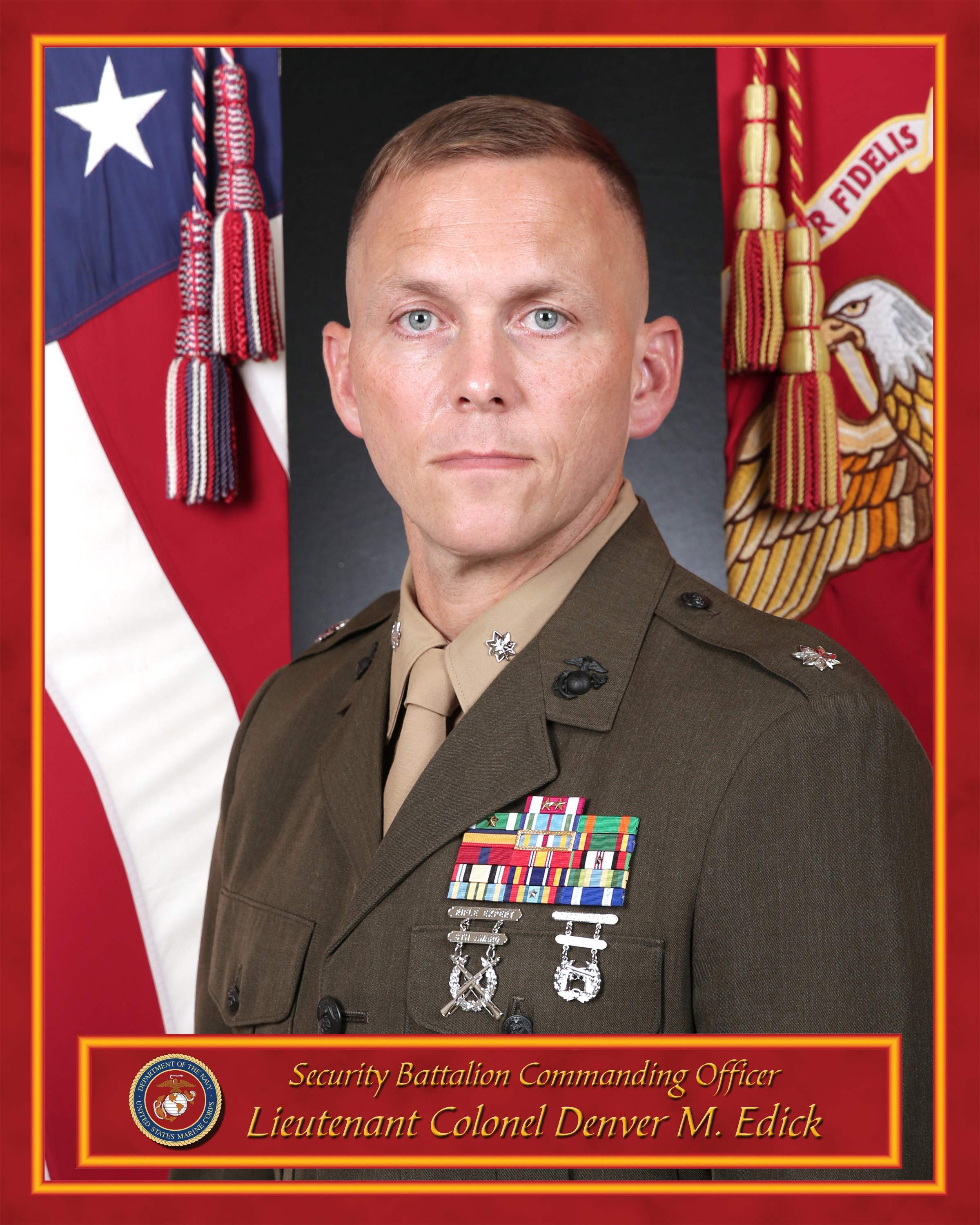 Lieutenant Colonel Denver M. Edick > Marine Corps Base Quantico > Biography