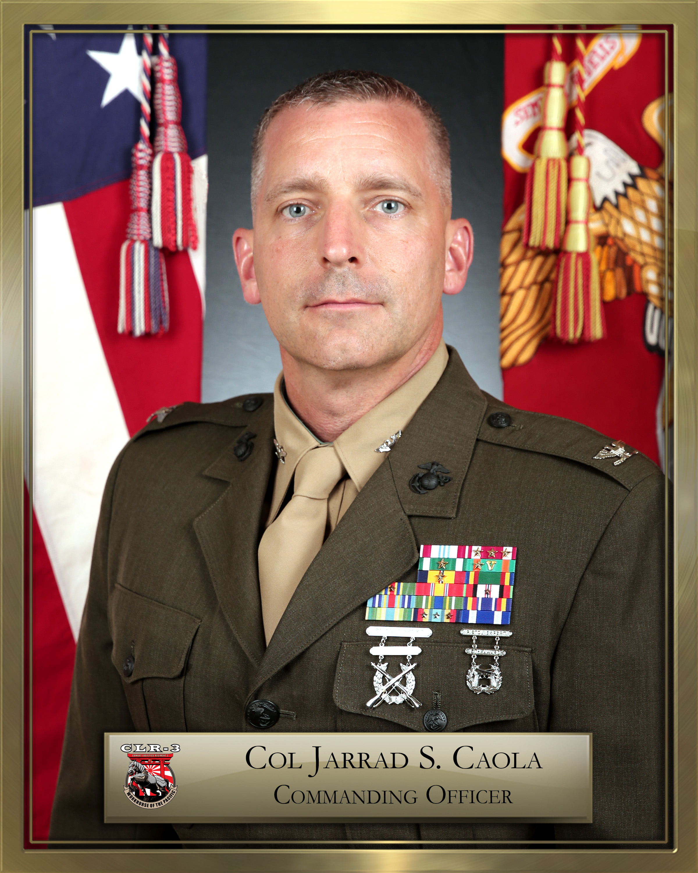 Colonel Jarrad S. Caola > 3d Marine Logistics Group > Leader's bio