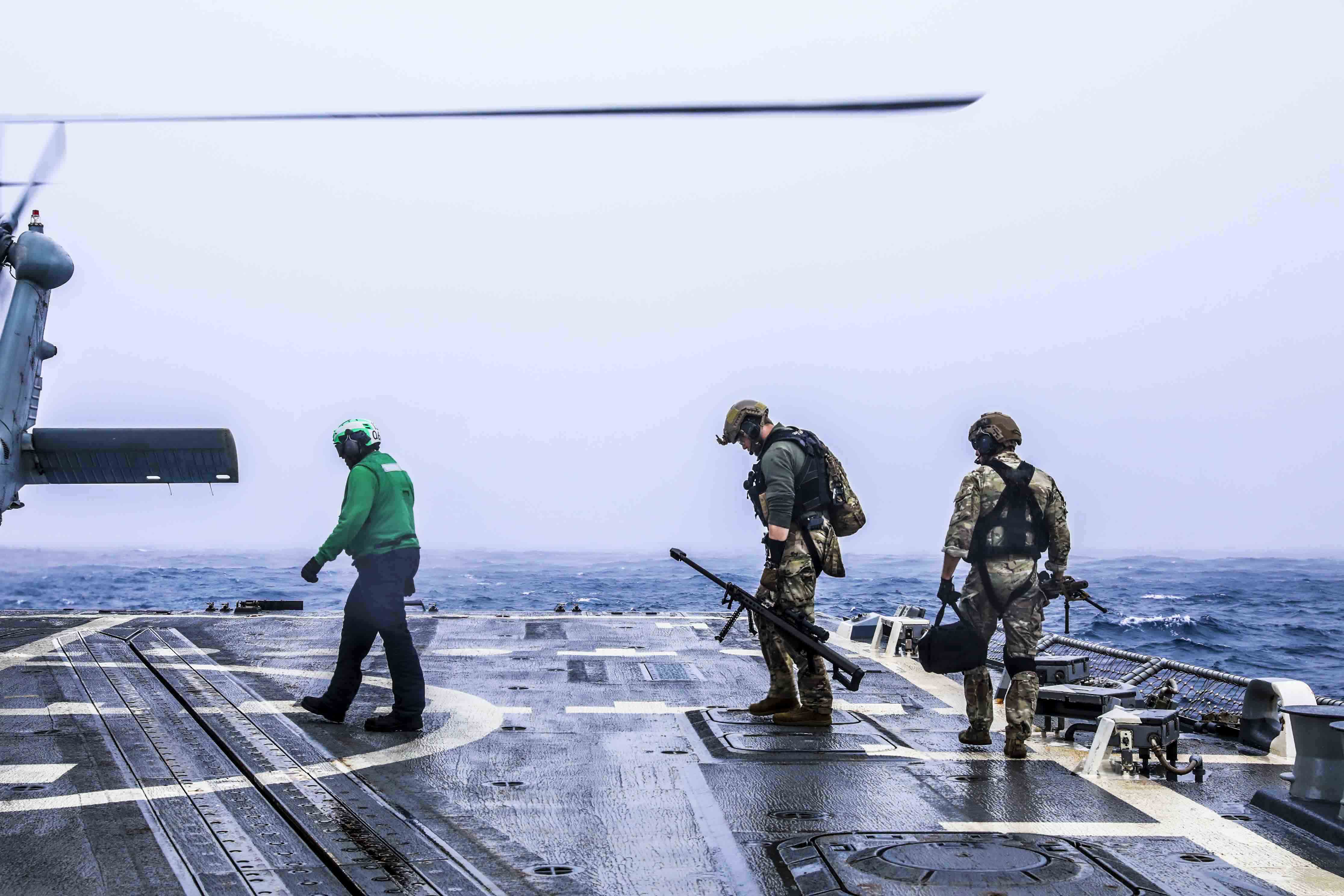 U.S. Coast Guard, USS Sampson conduct drug interdiction in Eastern ...