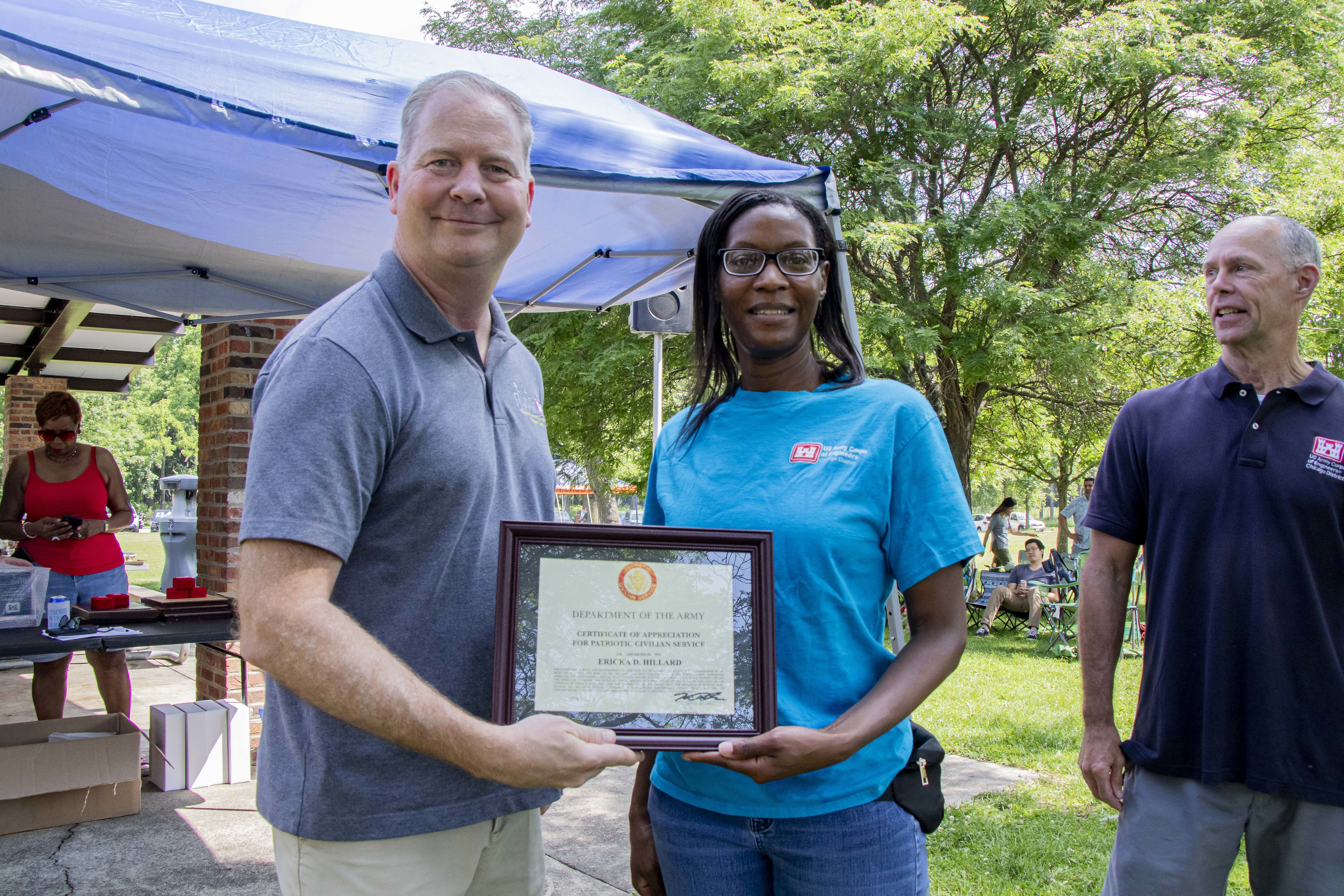 USACE Chicago District’s Ericka Hillard Honored with Patriotic Public ...