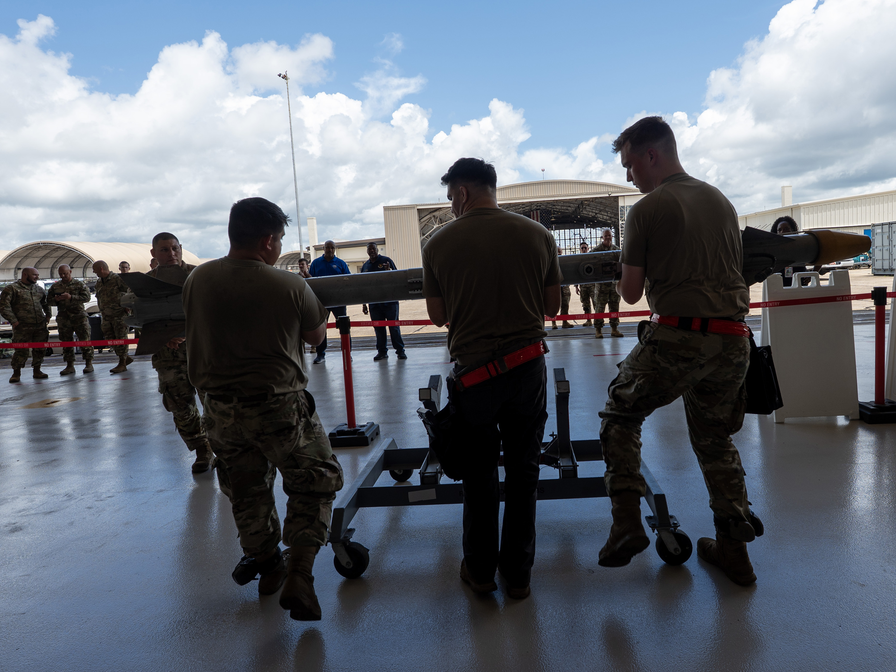 Weapons loaders battle for victory