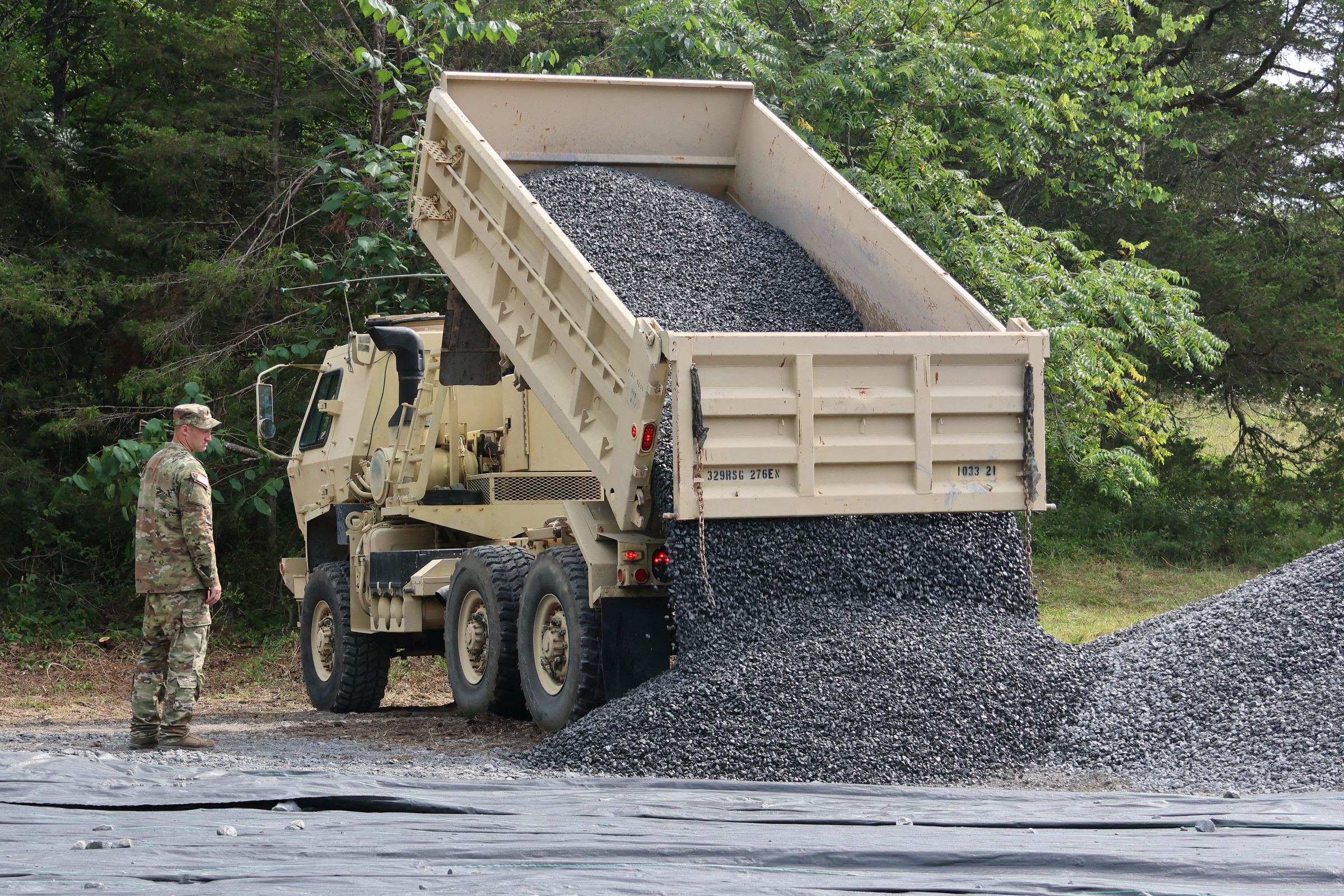 1033rd Soldiers construct parking areas, walking trail at national park ...