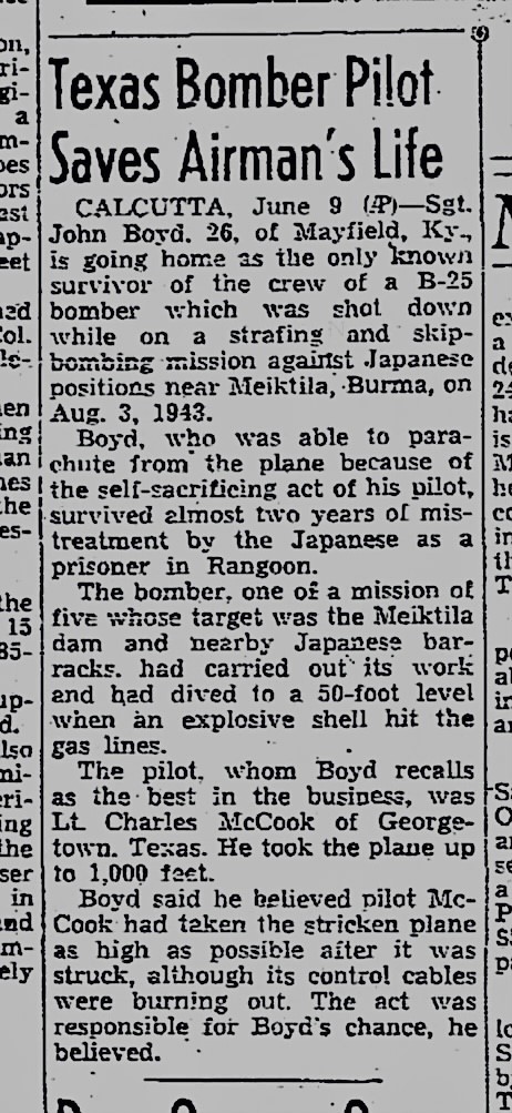 Pilot Accounted For From World War II (McCook, C.) > Defense POW/MIA ...
