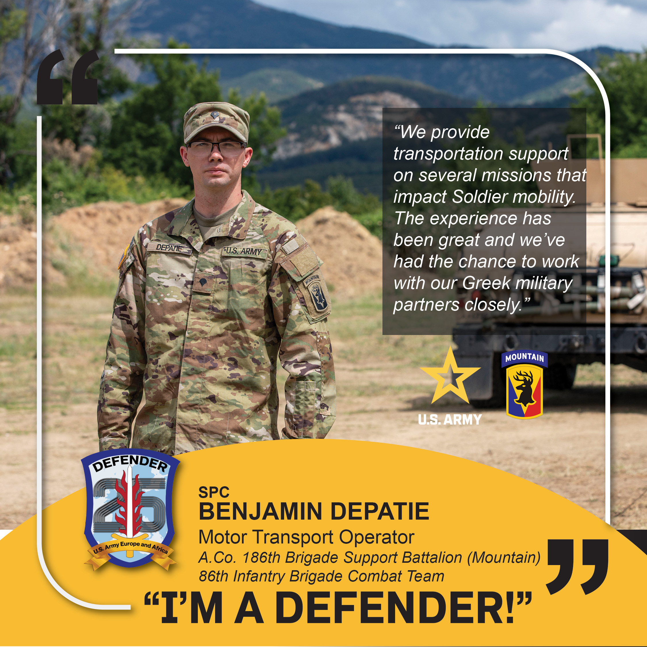 I'M A DEFENDER - Spc. Benjamin Depatie