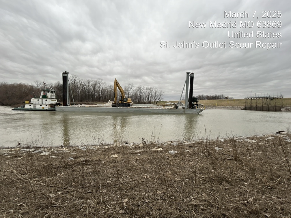 Project Update | St. Johns Outlet Scour Repair > Memphis District ...