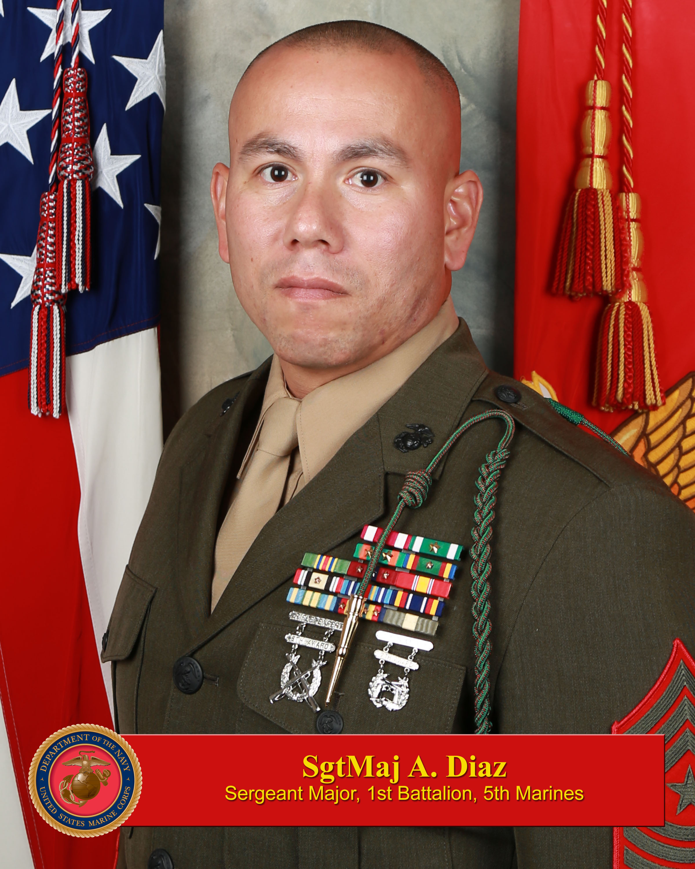 SgtMaj Aaron Diaz > 1st Marine Division > Biography