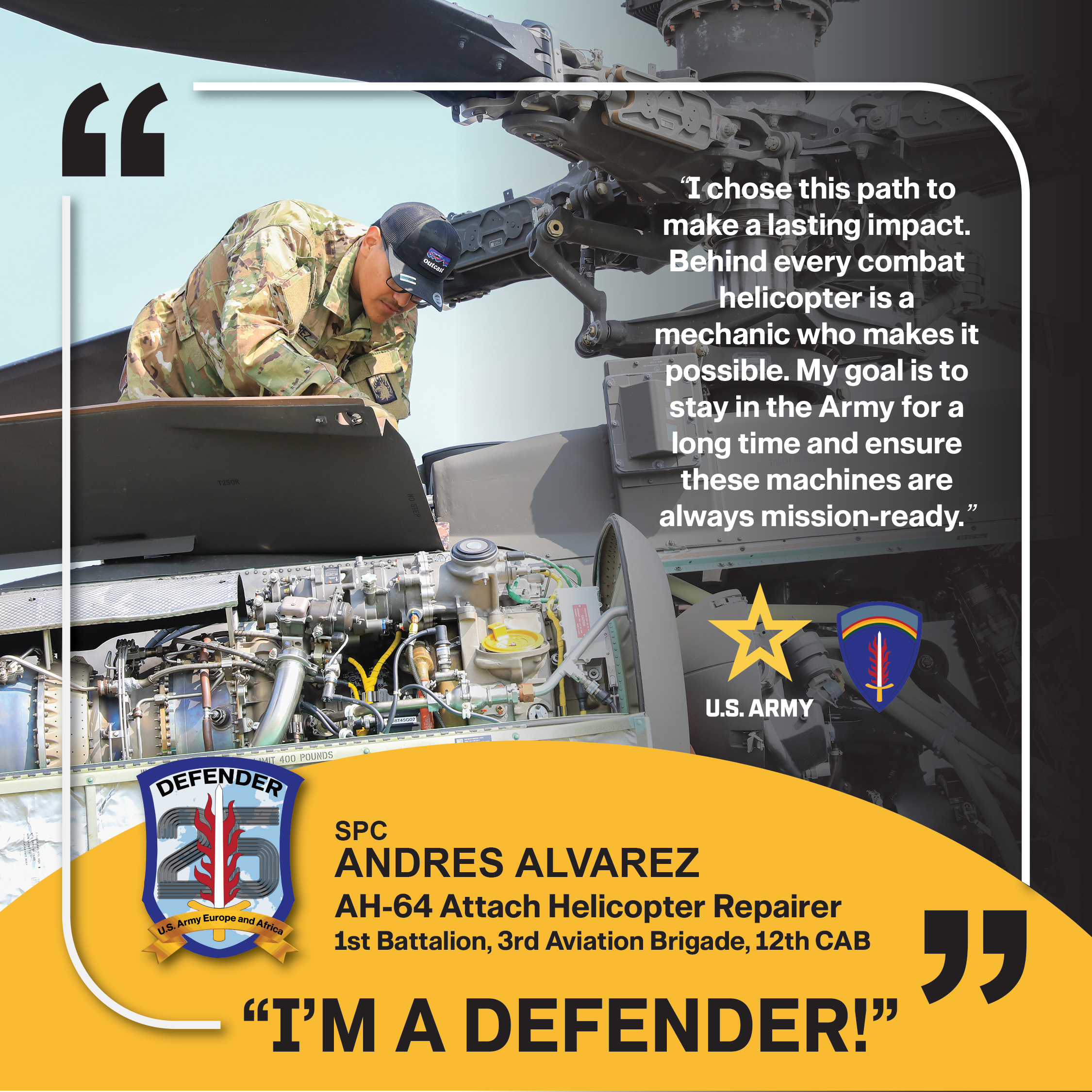 I'm a DEFENDER - Spc. Andres Alvarez