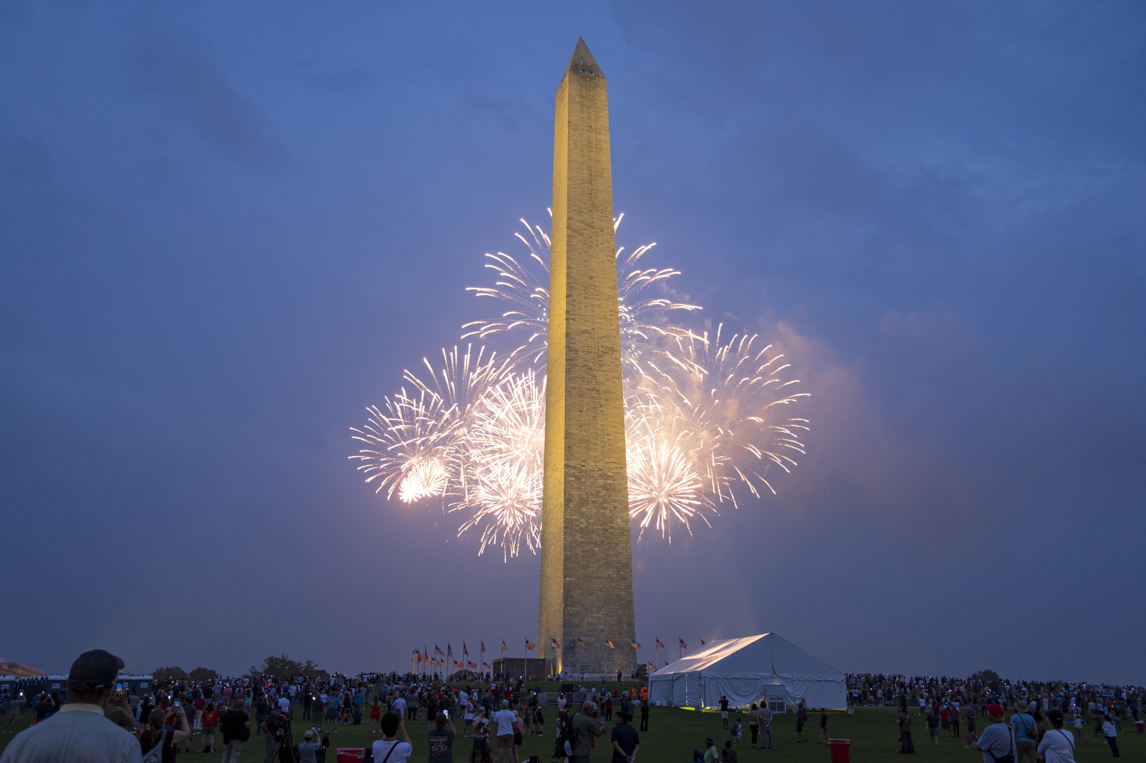 Fireworks At Washington Monument