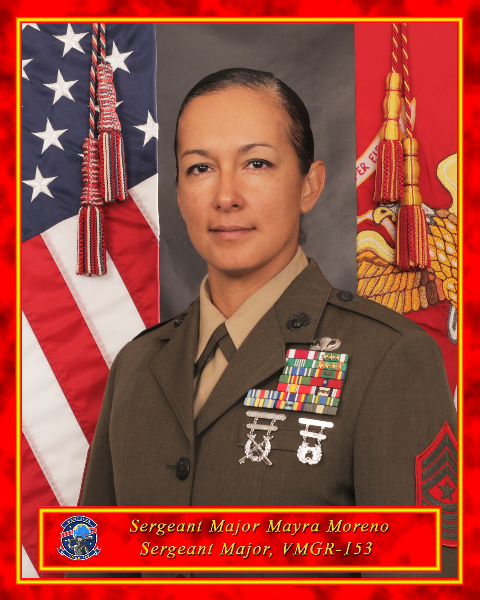 Sergeant Major Mayra Moreno > 1st Marine Aircraft Wing > Biography