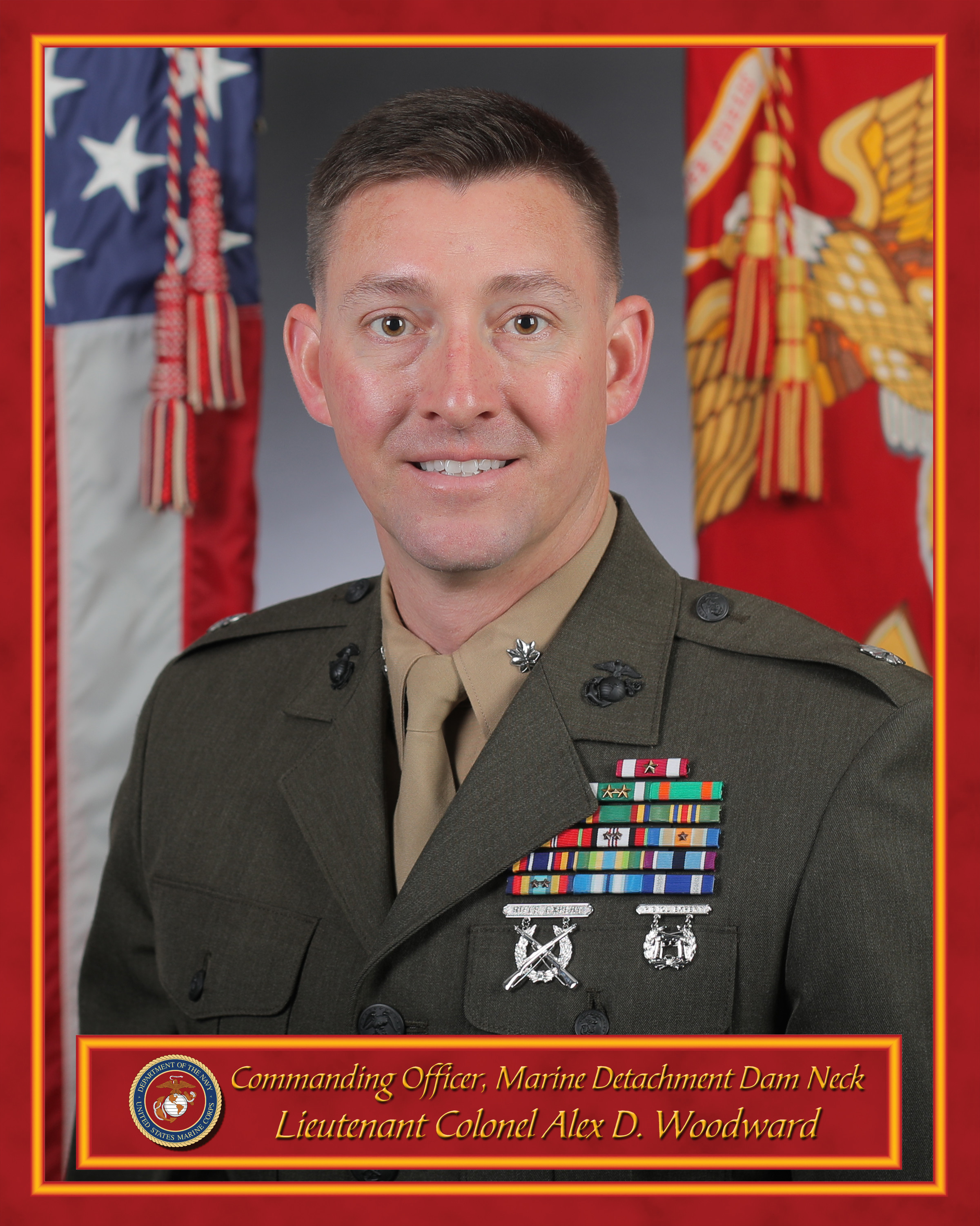 Lieutenant Colonel Alex D. Woodward > Marine Corps Intelligence Schools > Biography