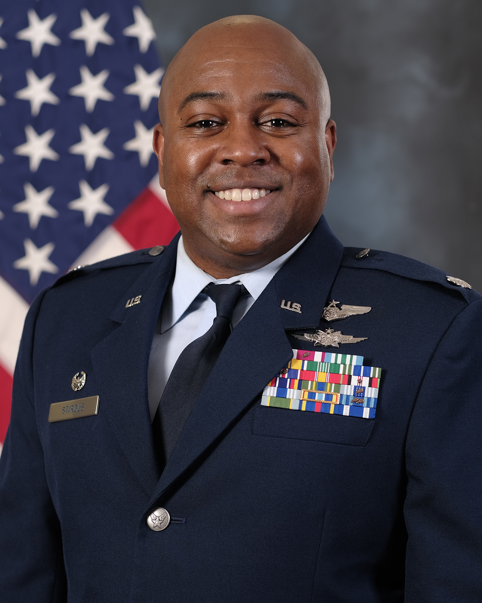 Official Photo of USAF Lt. Col. Warren Stirgus