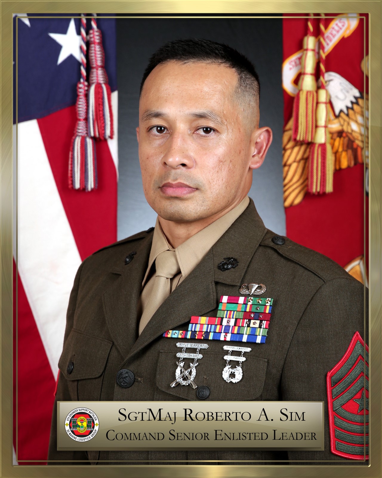 Sergeant Major Roberto A. Sim > 3d Marine Logistics Group > Leader's bio