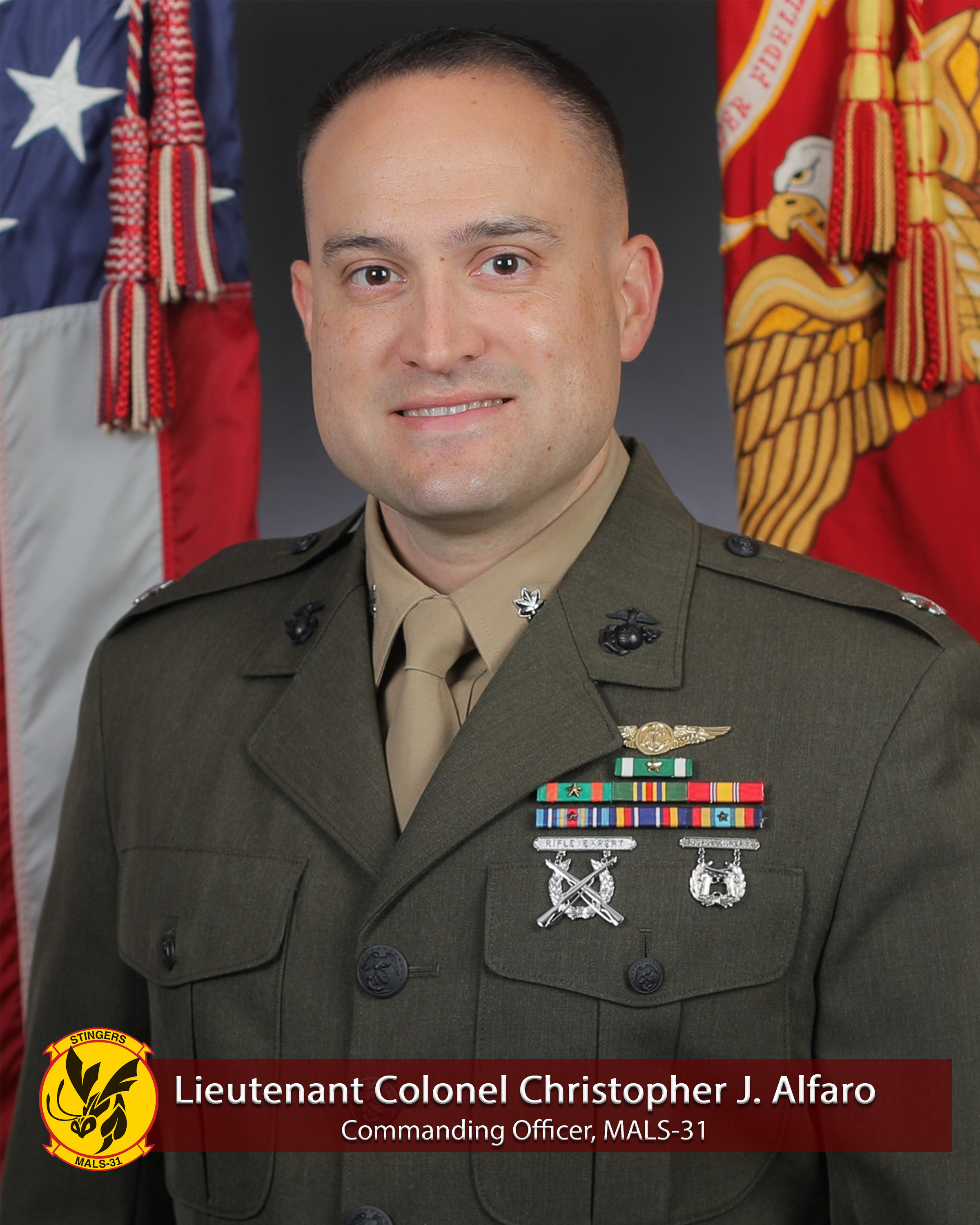 Lieutenant Colonel Christopher J. Alfaro > 2nd Marine Aircraft Wing > Command Biography