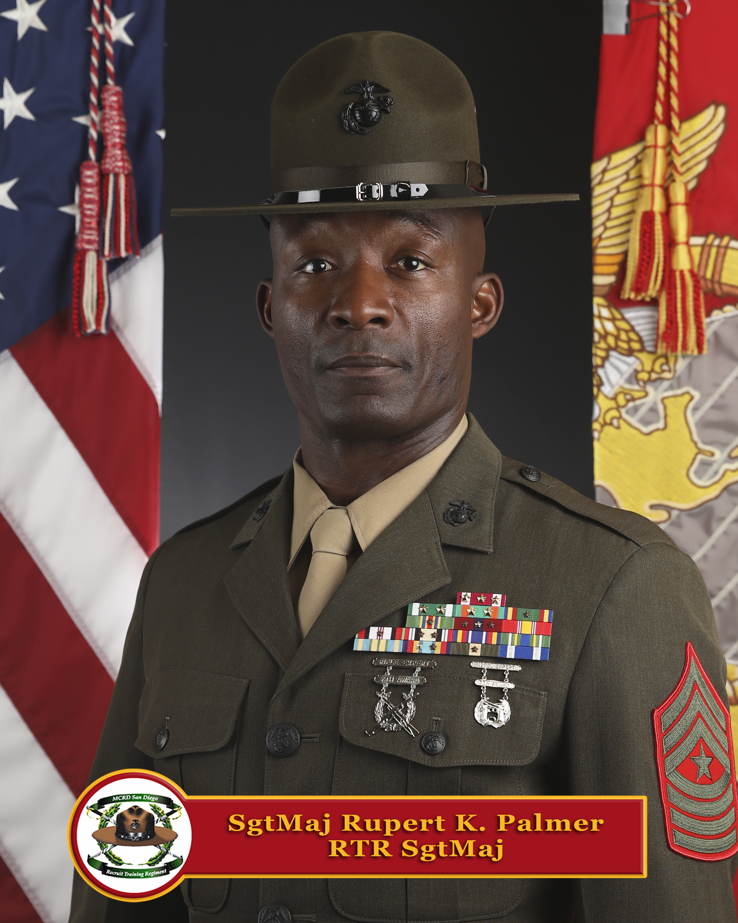 Sergeant Major Rupert K. Palmer > Marine Corps Recruit Depot, San Diego > Biography