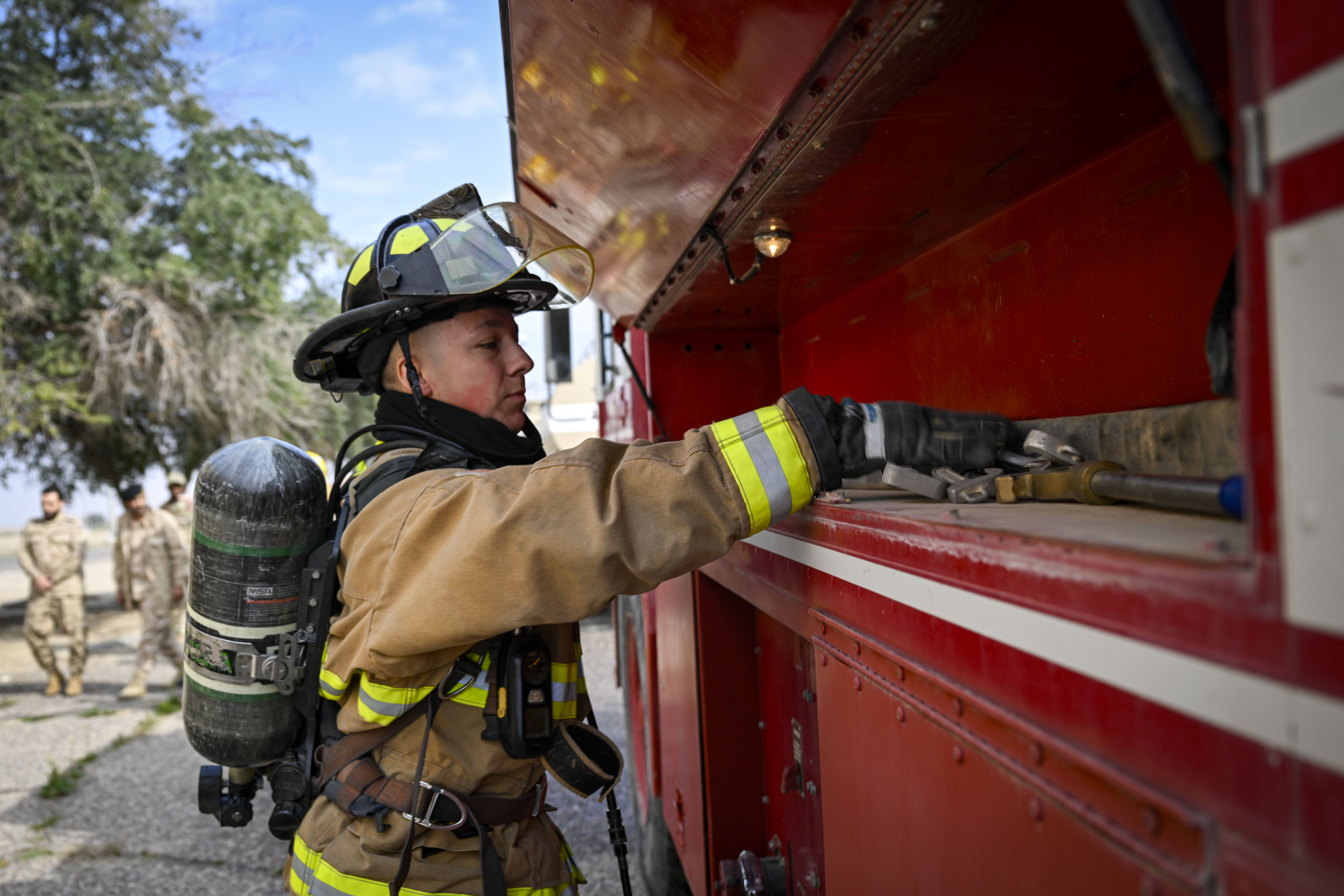 386th ECES and host nation firefighters partner in hands-on training ...