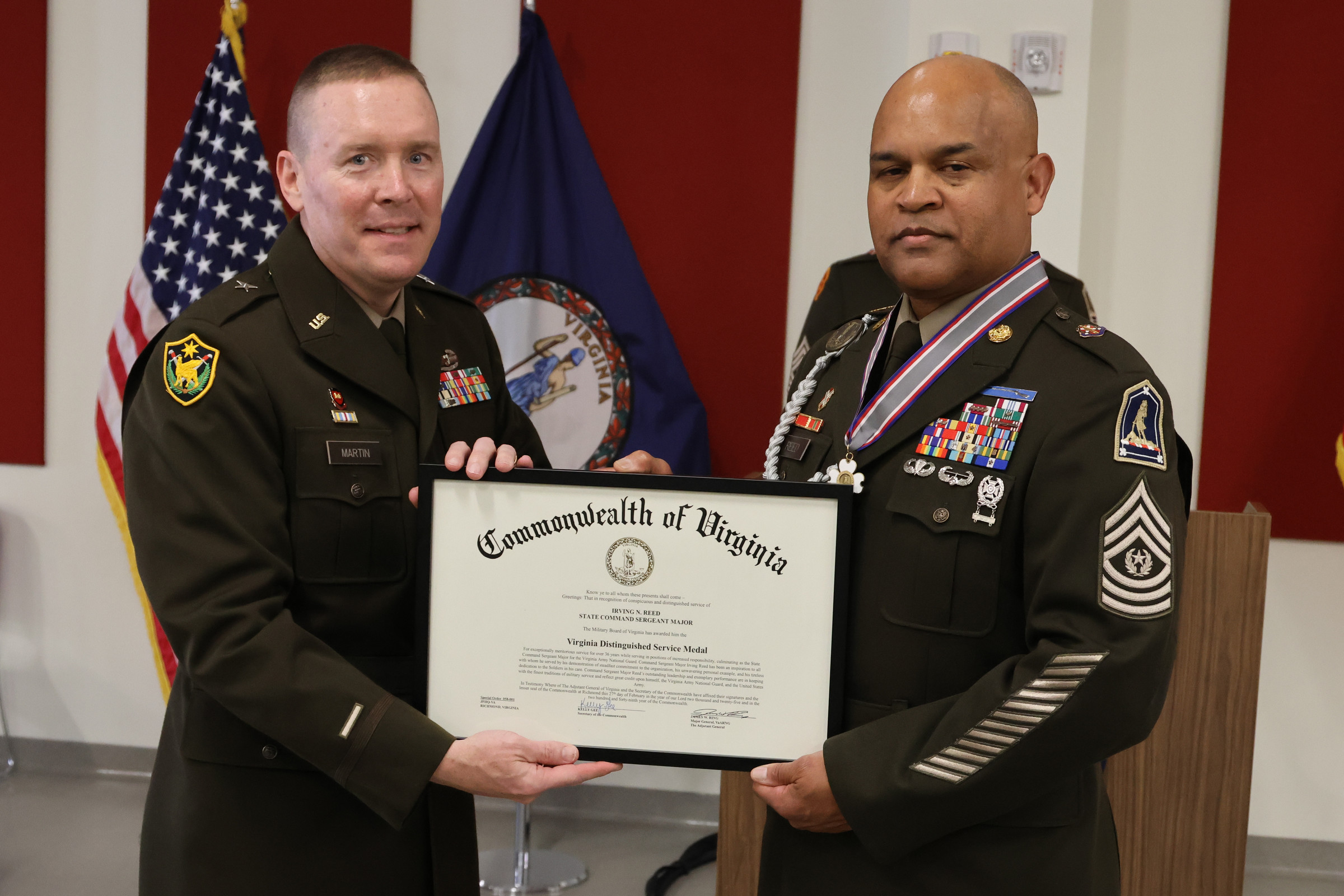 Hawley takes responsibility as VaARNG senior enlisted leader > Virginia ...