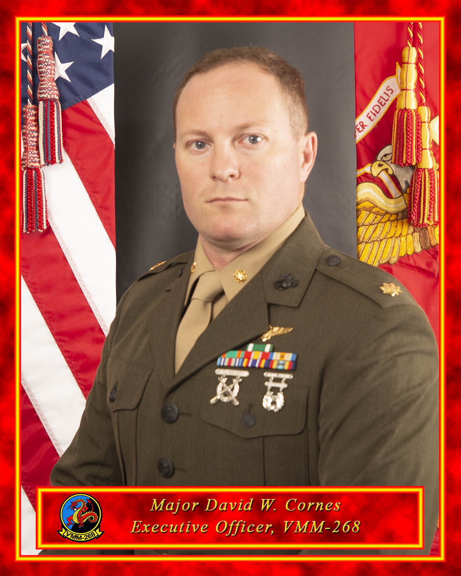 Major David W. Cornes, Executive Officer, VMM-268