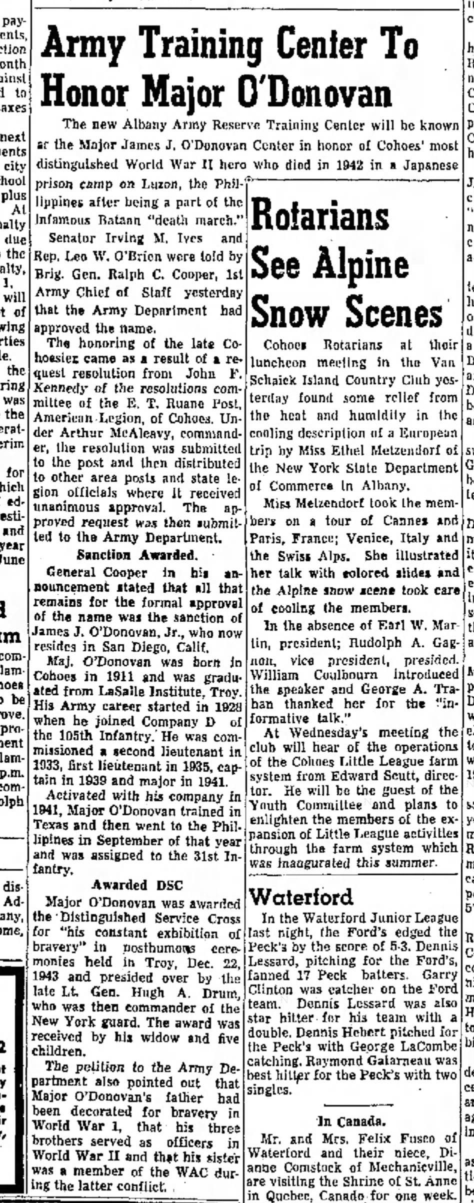 Soldier Accounted For From World War II (O'Donovan, J.) > Defense POW ...