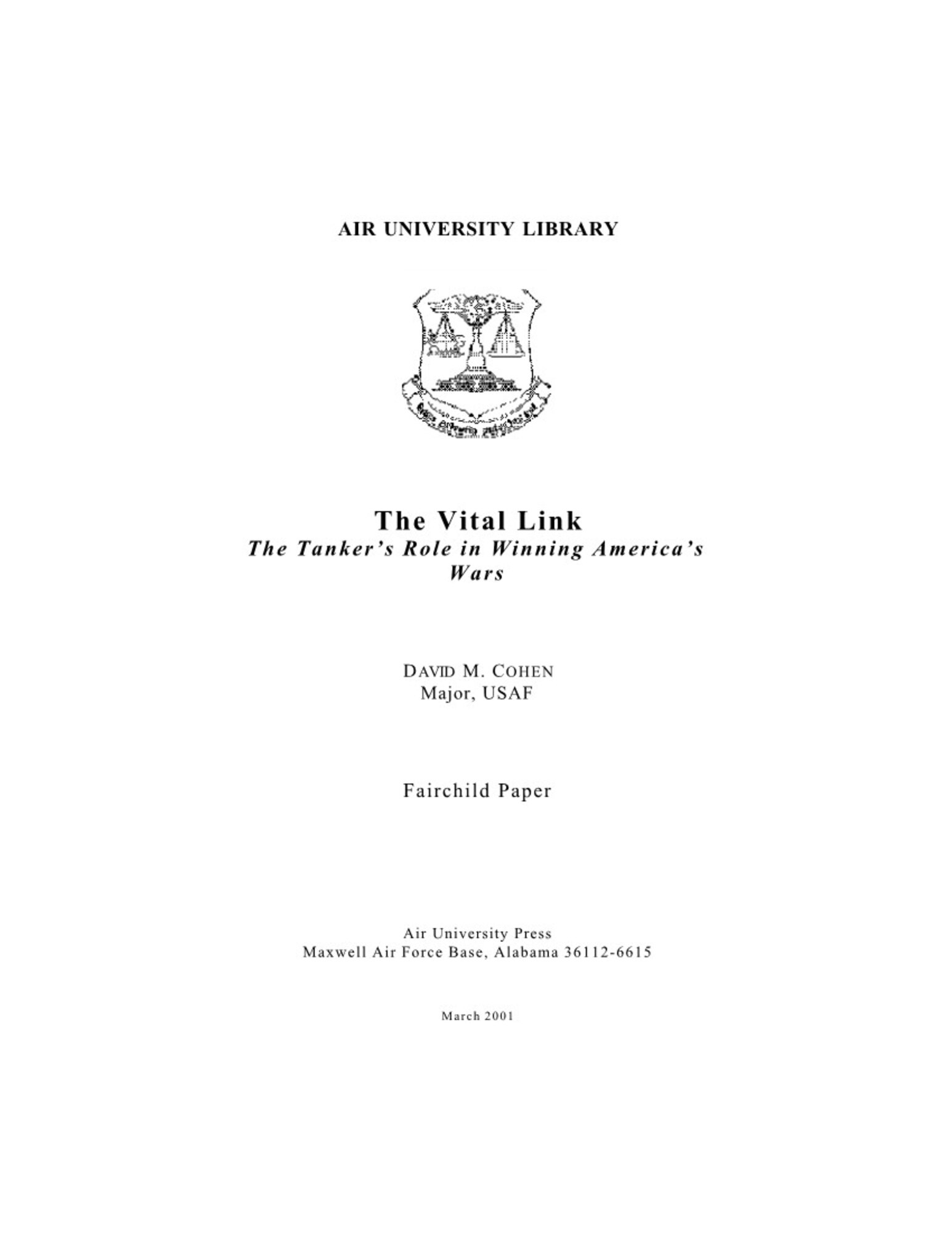 The Vital Link > Air University (AU) > Air University Press