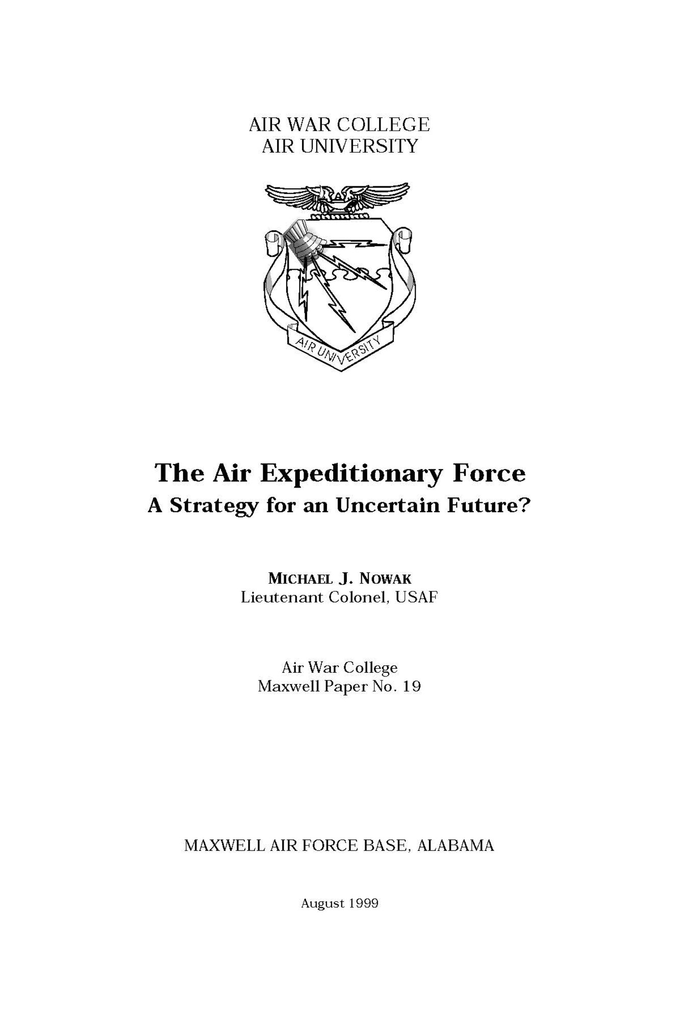 The Air Expeditionary Force > Air University (AU) > Air University Press