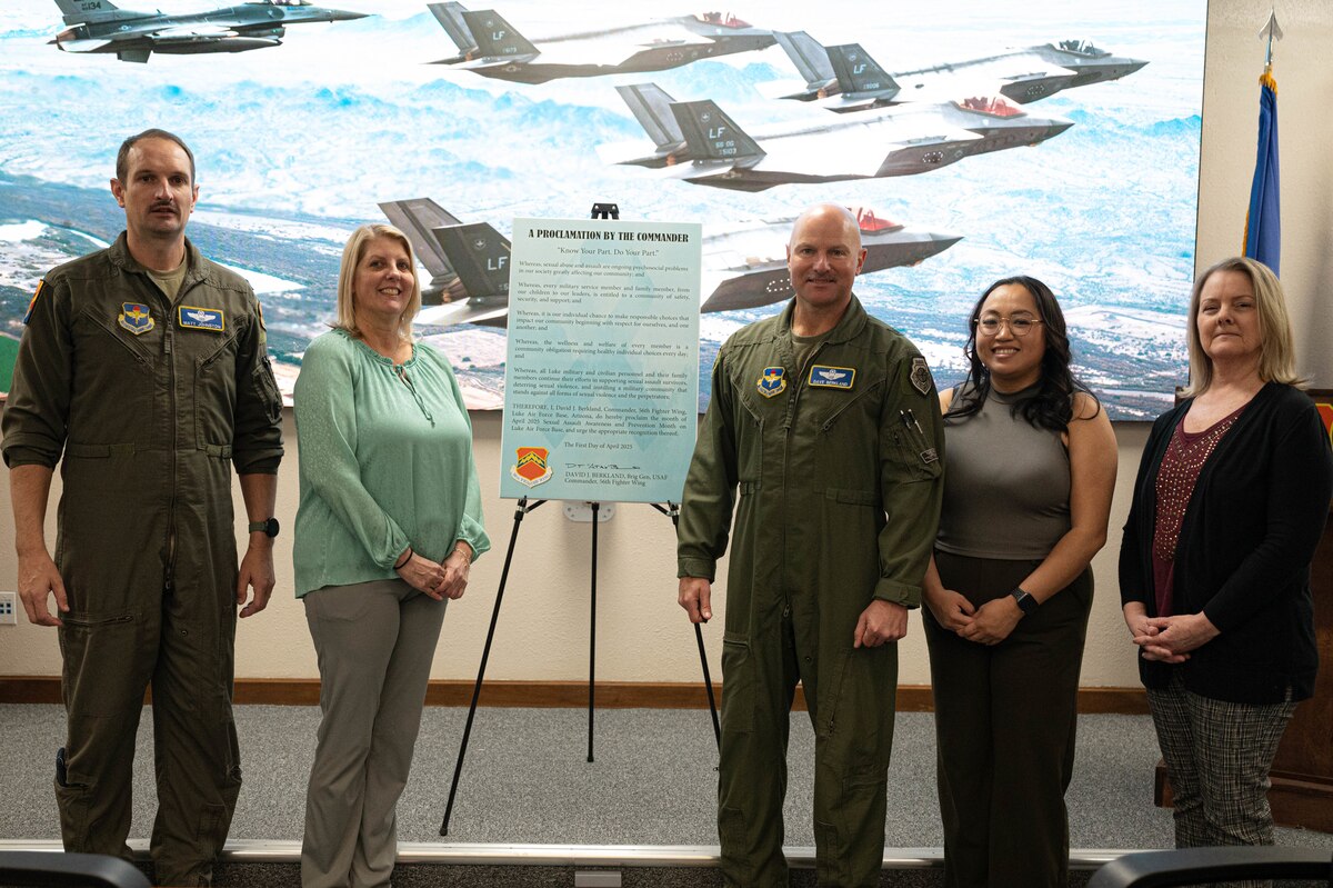 56th Fighter Wing commander signs SAPR proclamation > Luke Air Force ...