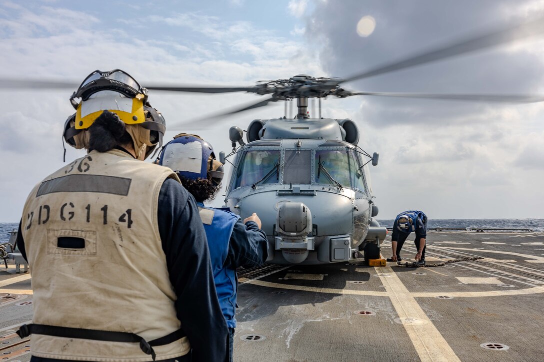 DDG 114 Flight Operations with HSM 49