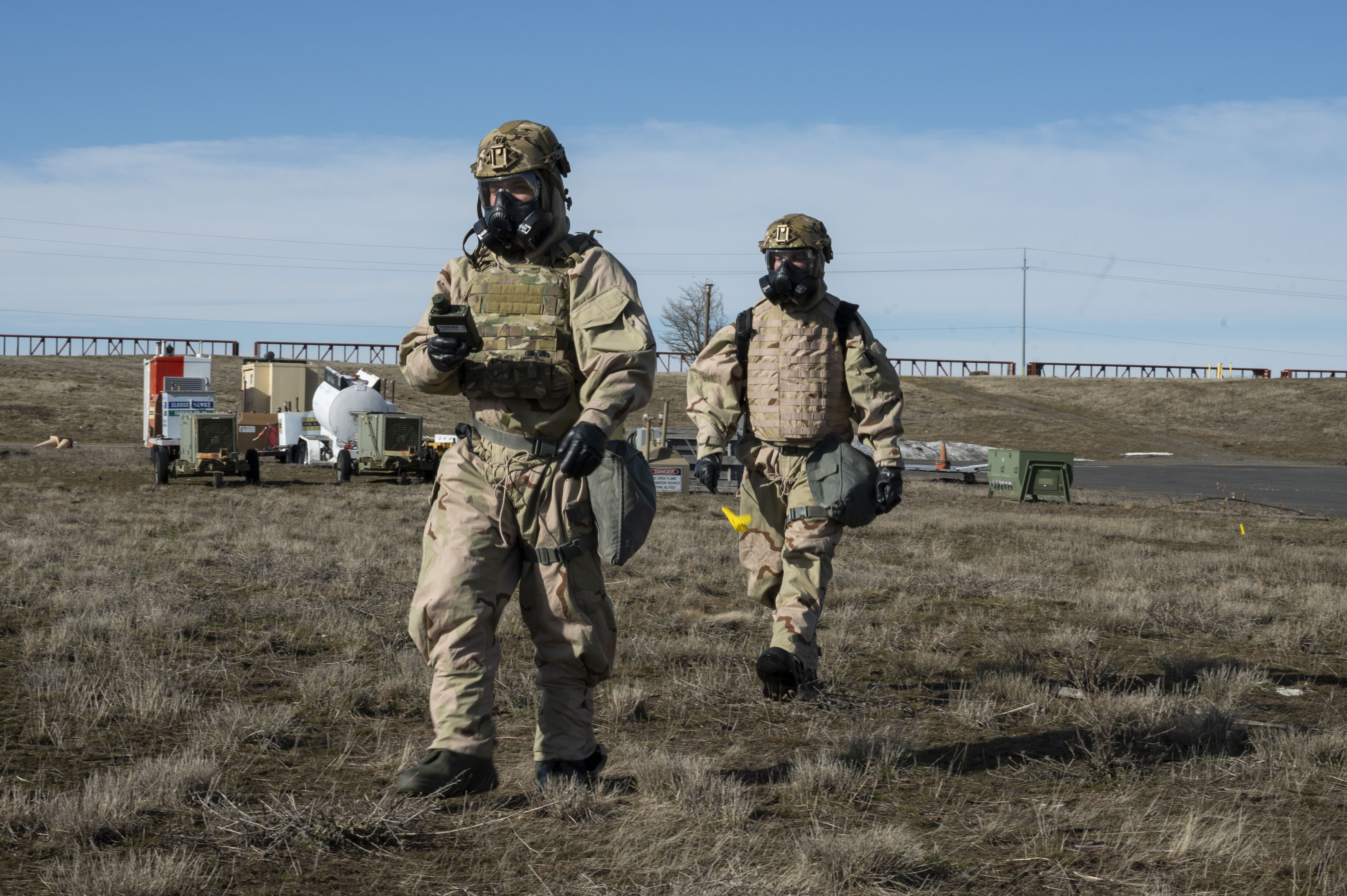Photos: Emergency management specialists conduct contamination control ...