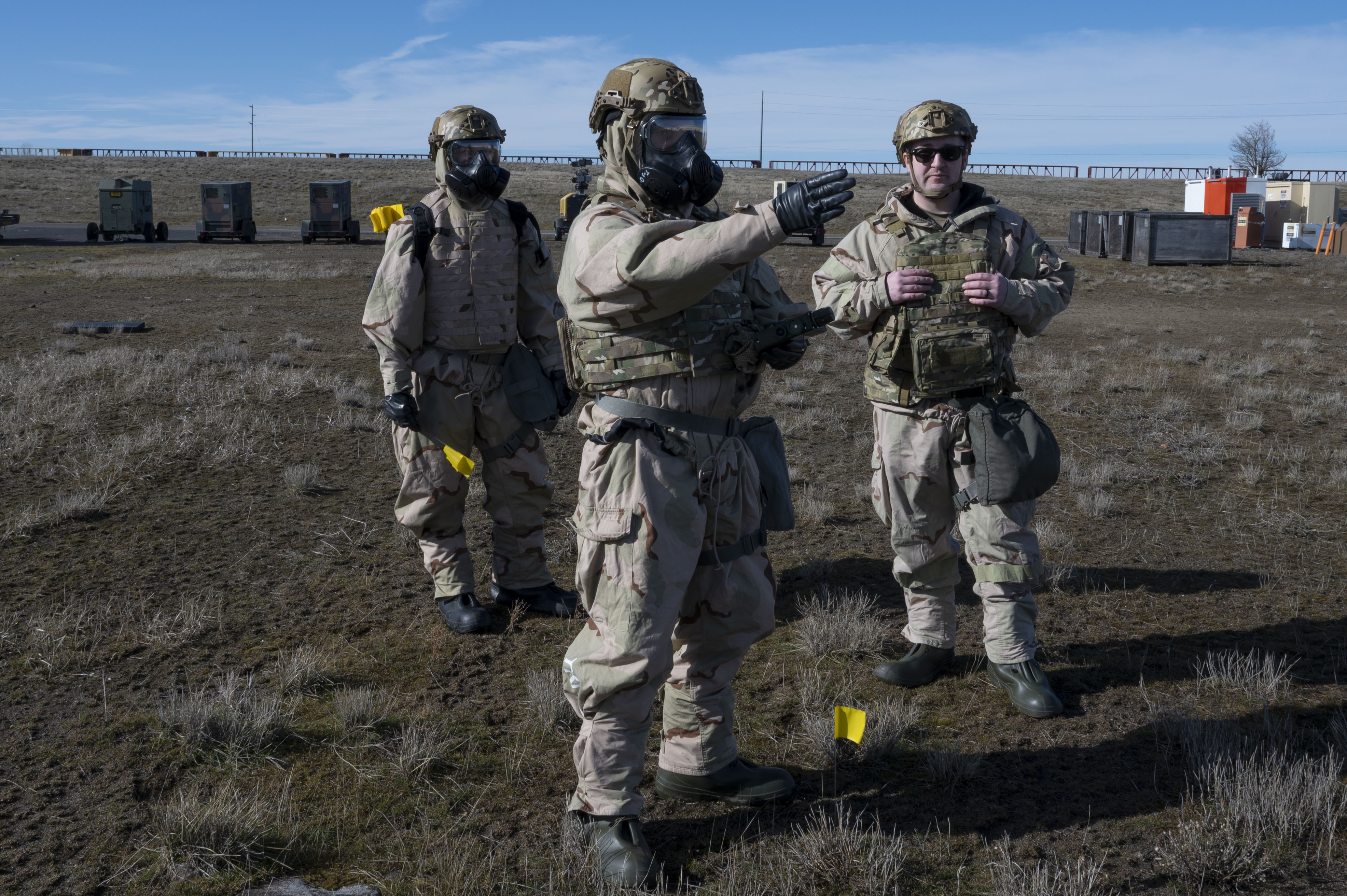 Photos: Emergency management specialists conduct contamination control ...