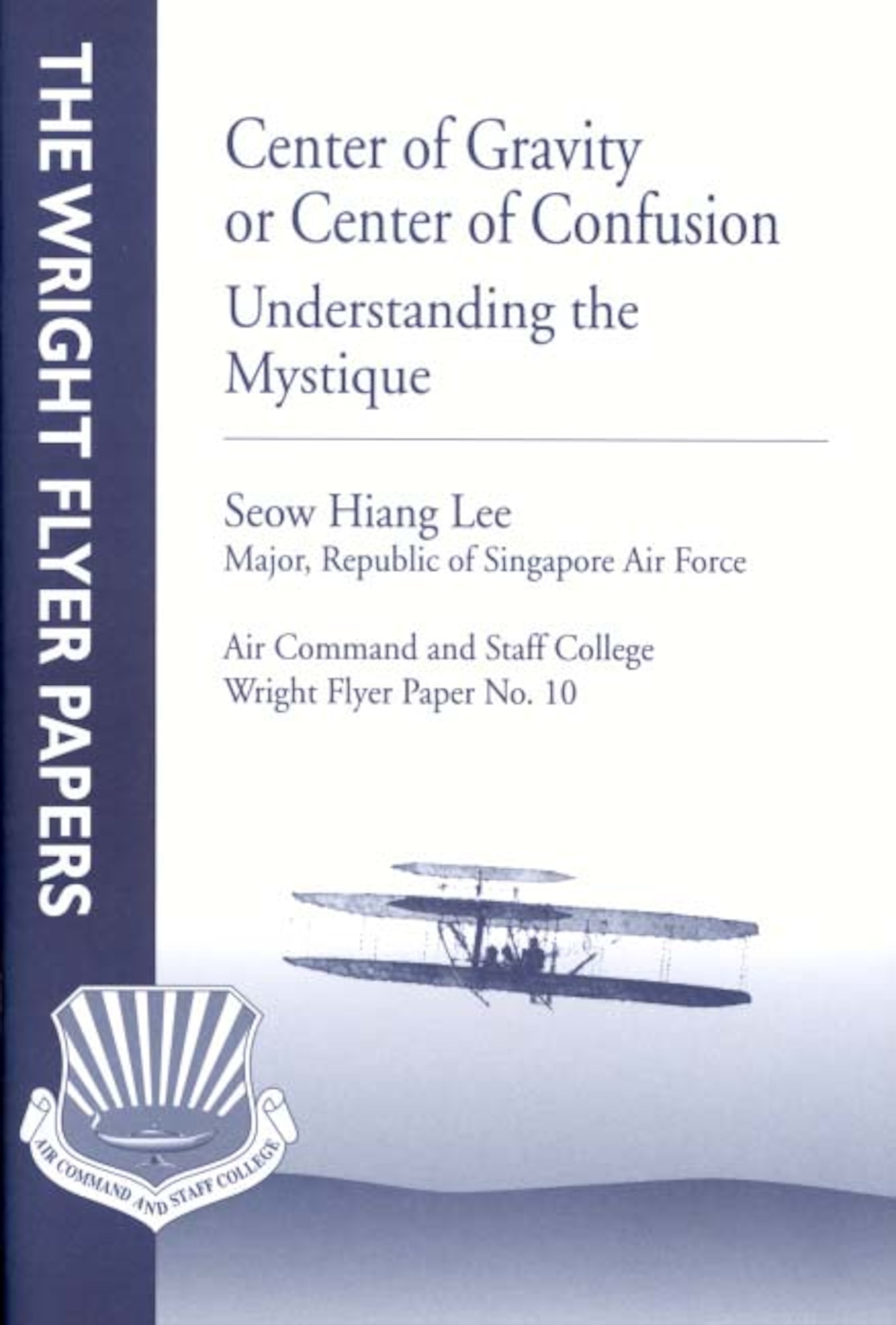 Center of Gravity or Center of Confusion > Air University (AU) > Air ...