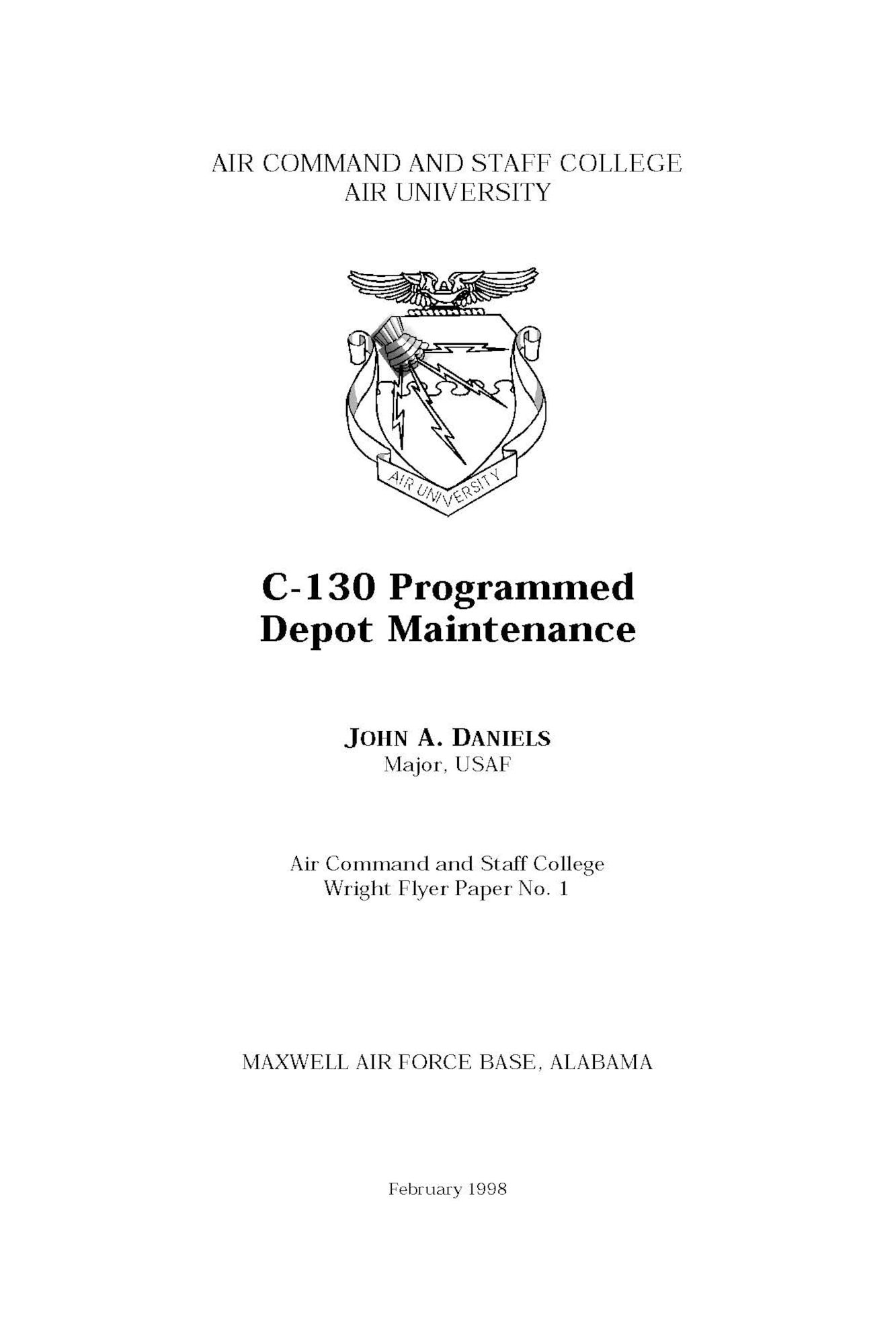 C-130 Programmed Depot Maintenance > Air University (AU) > Air ...