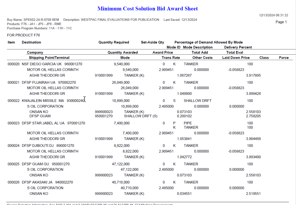 DLA Energy's Bulk Petroleum Supplier Pathway > Defense Logistics Agency > Details