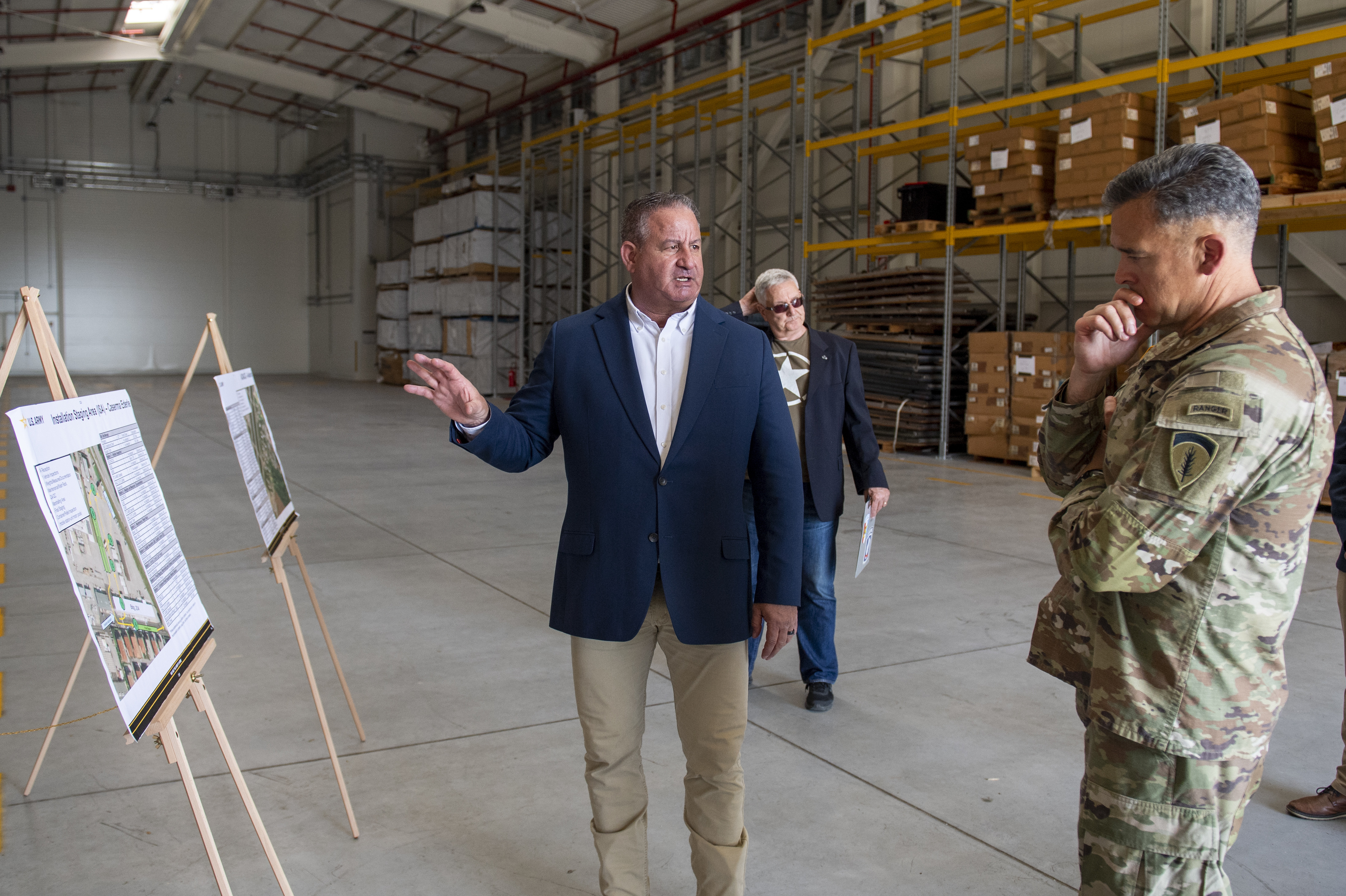 LTG Bernabe tours Rapid Deployment Warehouse > Aviano Air Base > Display