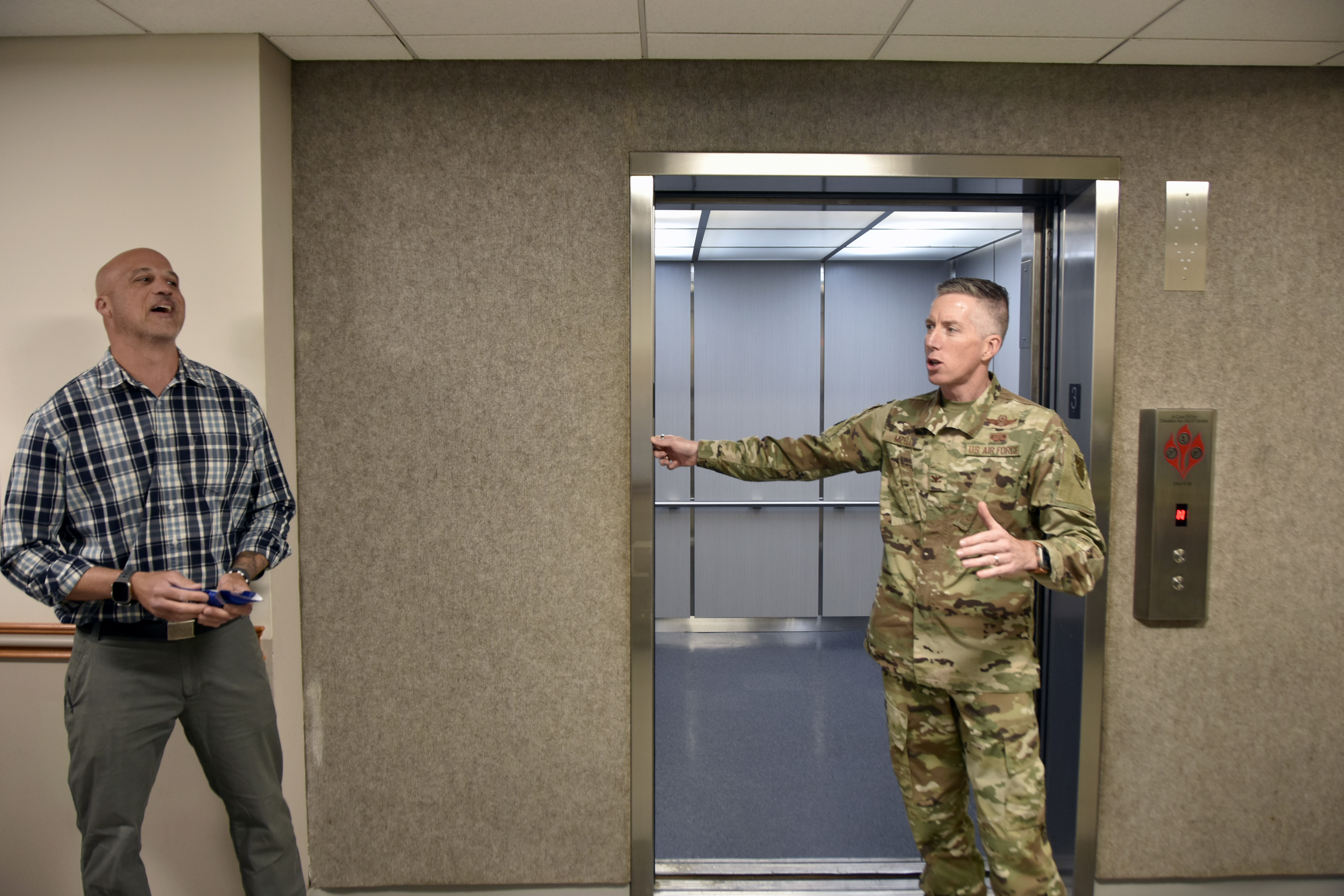 AEDC team members mark elevator replacement with ribbon cutting ...