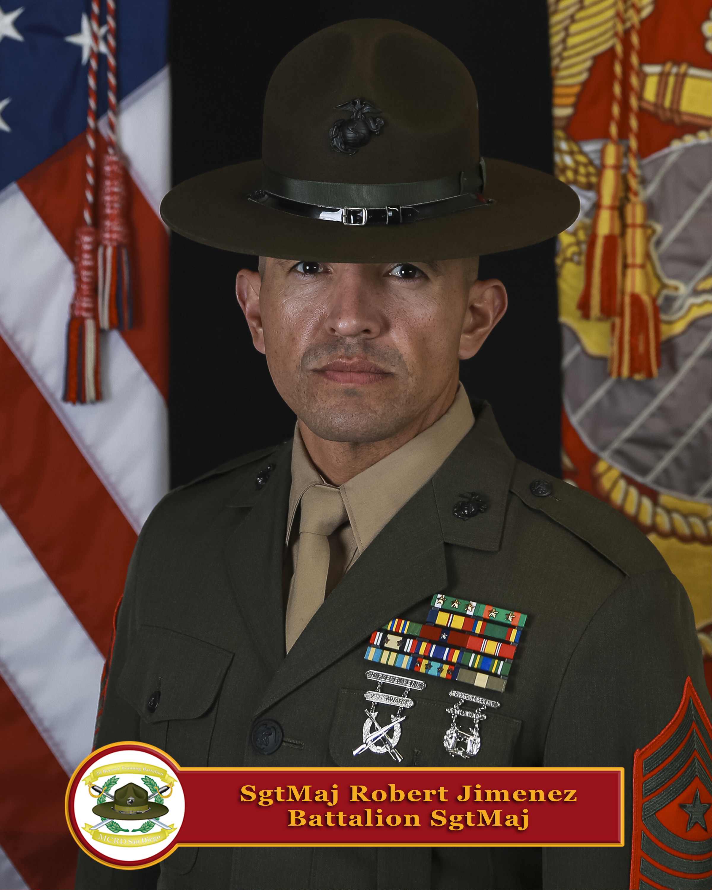 Sergeant Major Robert Jimenez > Marine Corps Recruit Depot, San Diego > Biography
