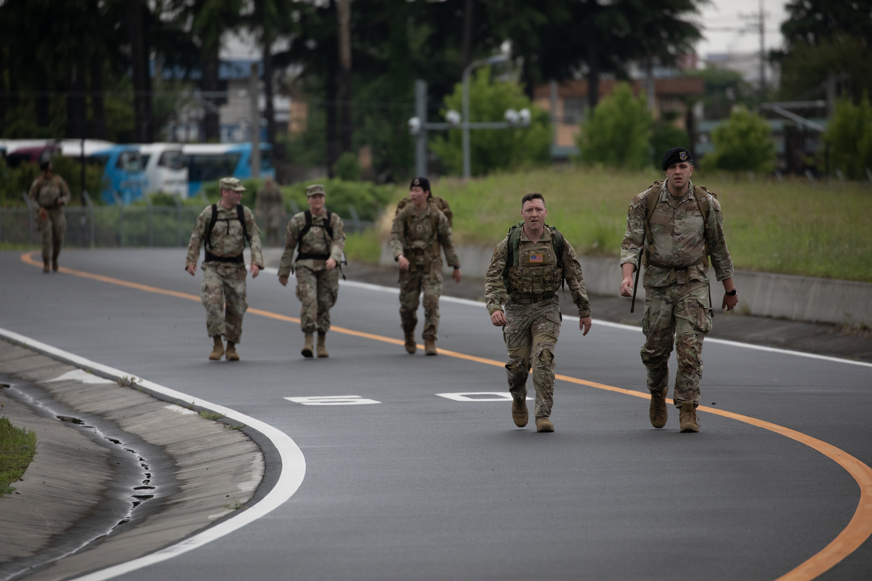 US, JASDF participate in ruck march during National Police Week ...