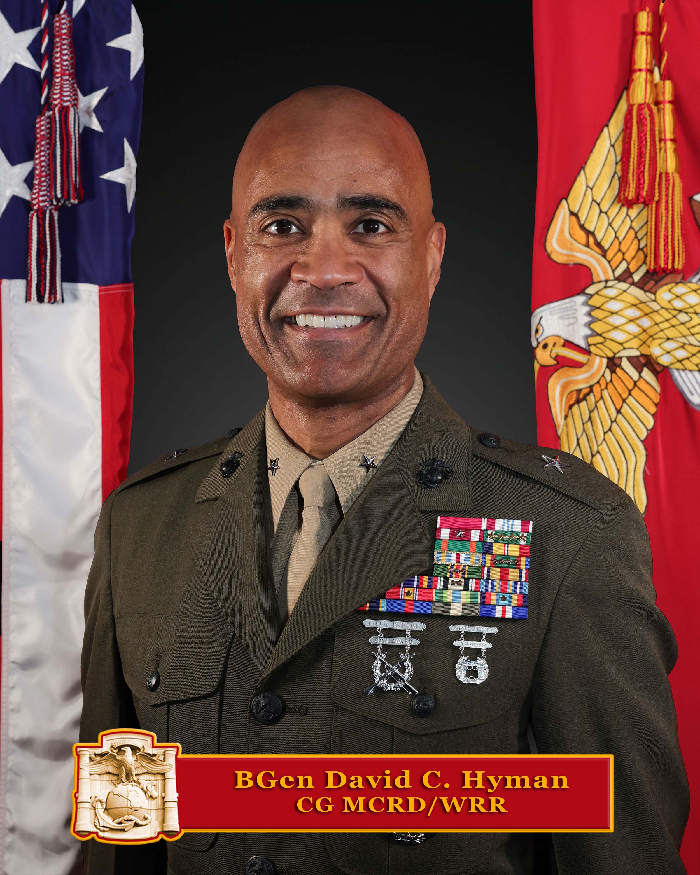 Brigadier General David C. Hyman > Marine Corps Recruit Depot, San Diego > Biography