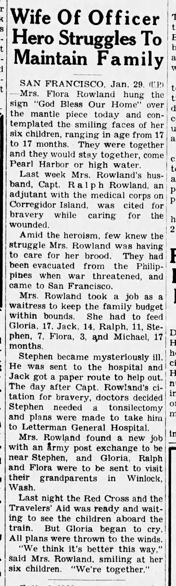 Soldier Accounted For From World War II (Rowland, R.) > Defense POW/MIA ...