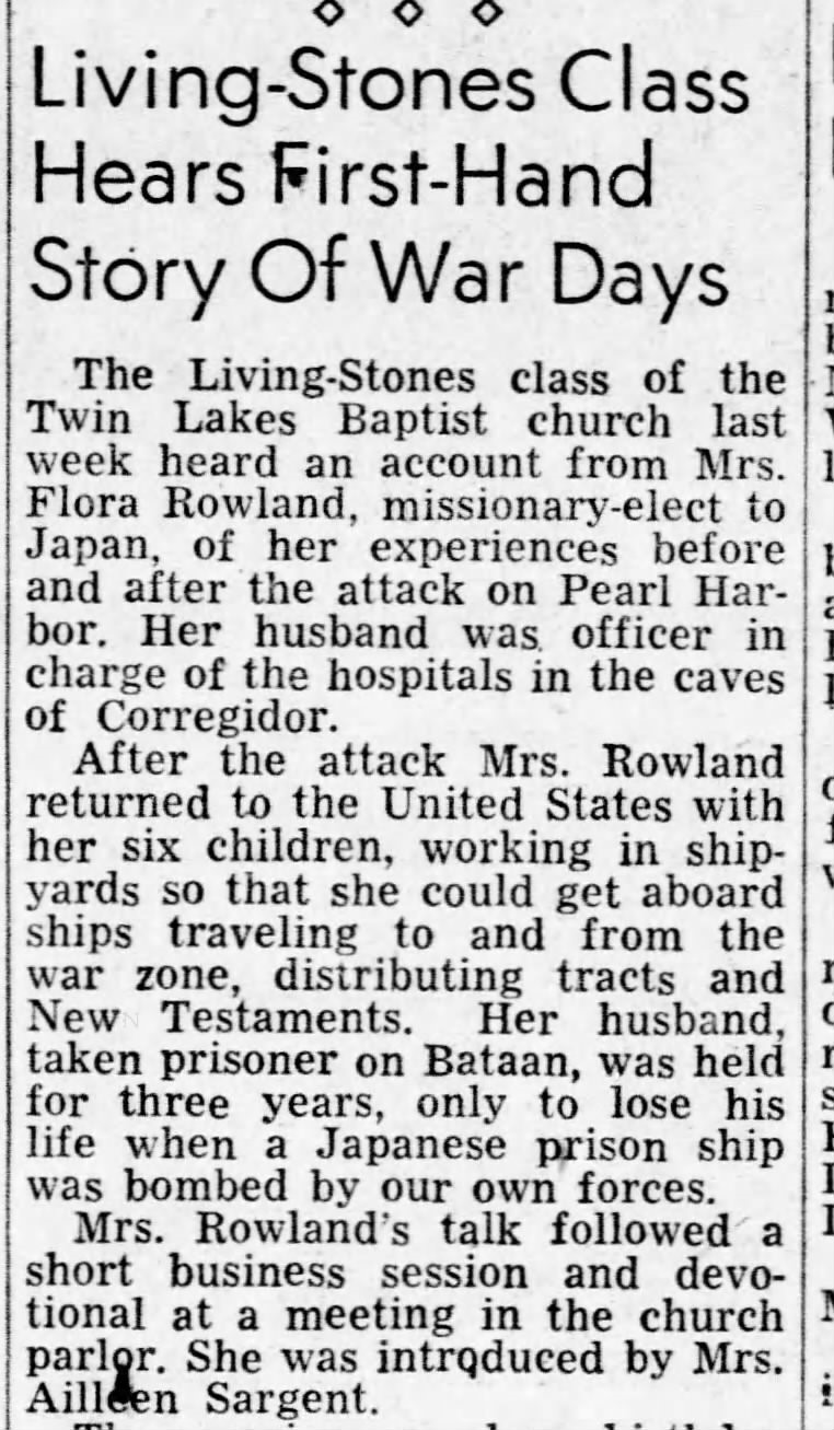 Soldier Accounted For From World War II (Rowland, R.) > Defense POW/MIA ...